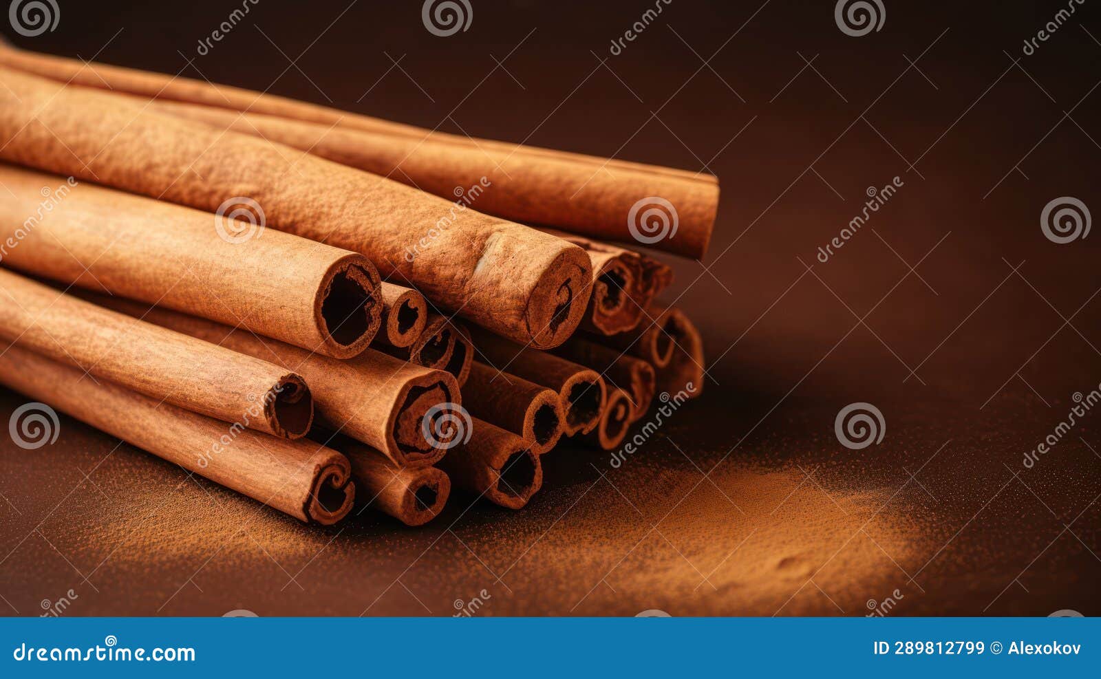 Minimal Style of Cinnamon Sticks on a Brown Background AI Generated ...