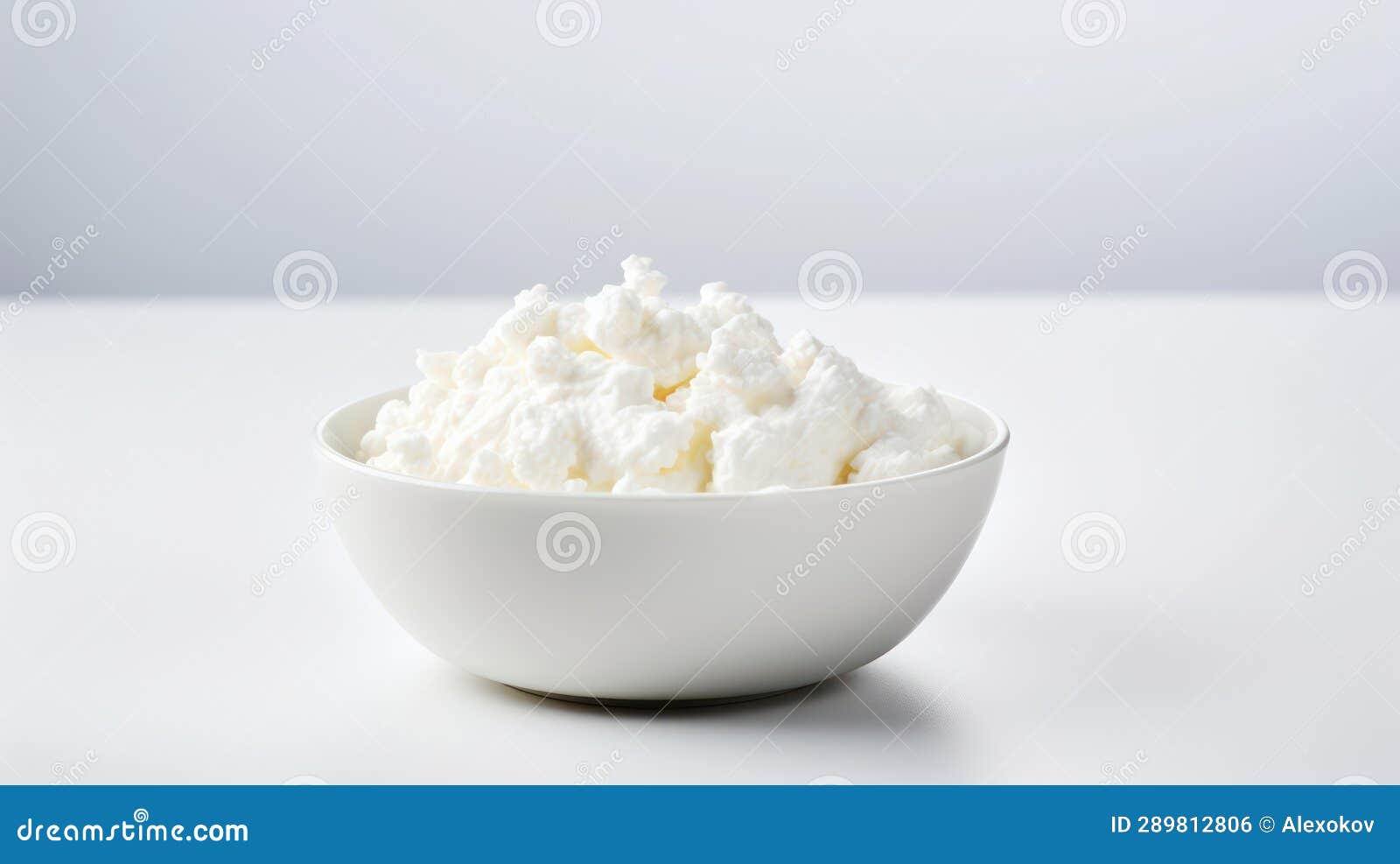 Minimal Style of Cottage Cheese on White Background AI Generated Stock ...