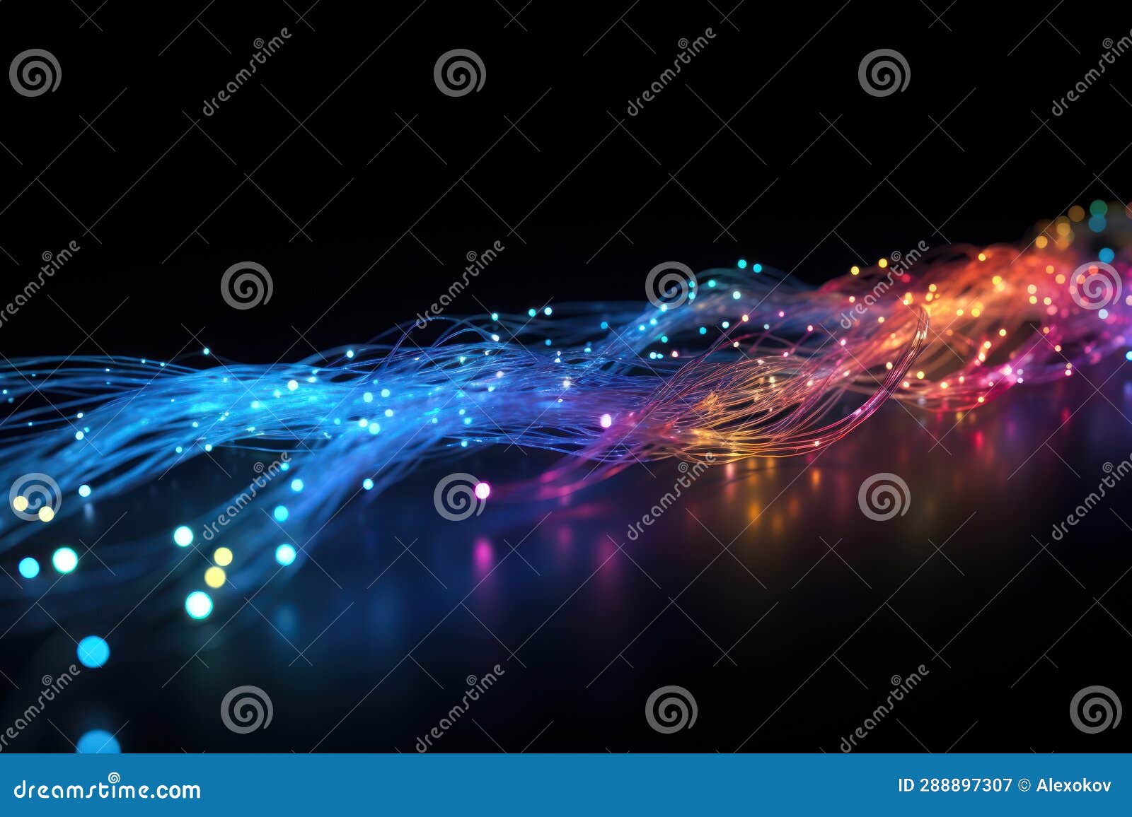 Minimal Style Fiber Optic AI Generated Stock Illustration ...
