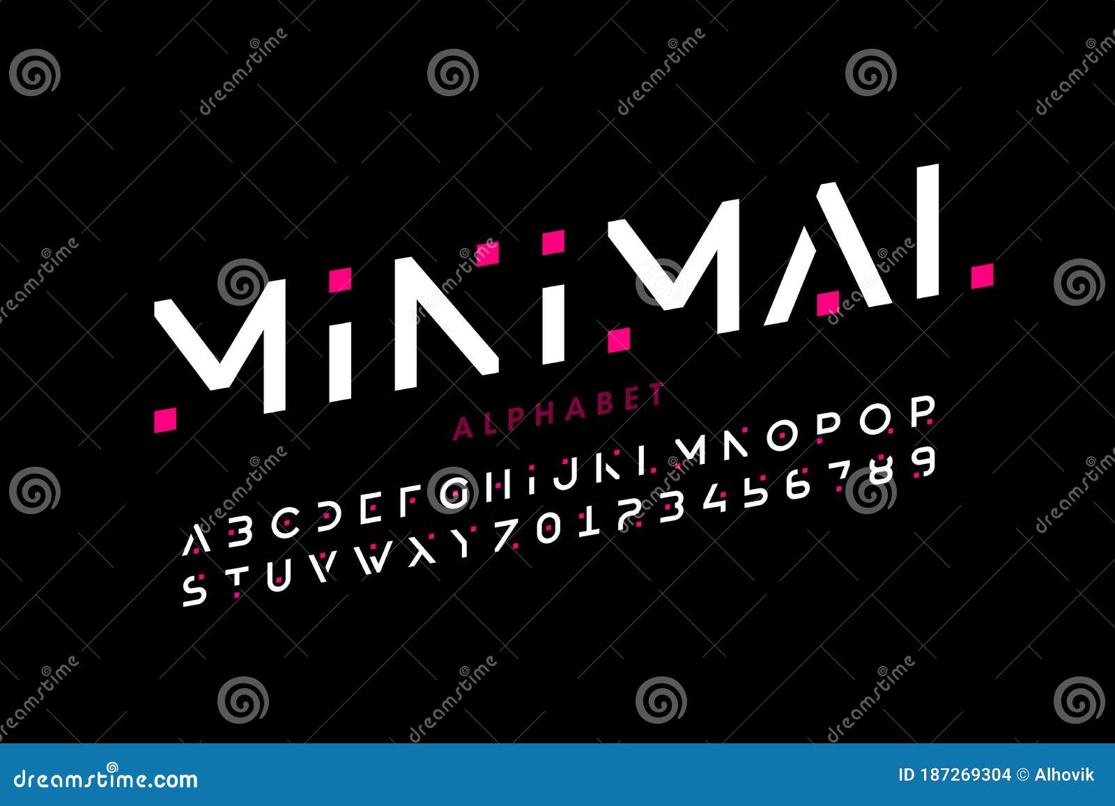 Minimal style font stock vector. Illustration of line - 187269304