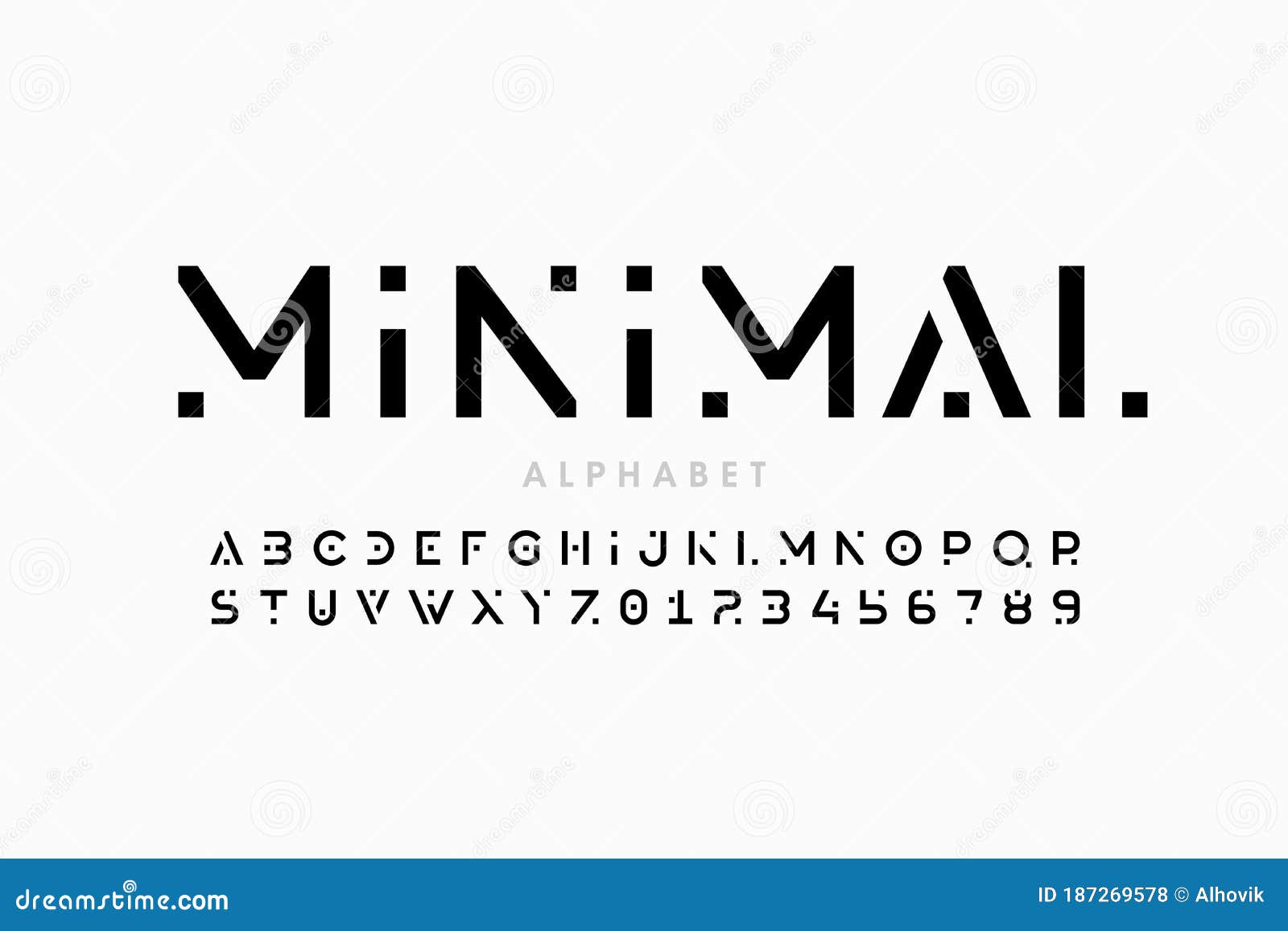 Minimal style font stock vector. Illustration of minimalist - 187269578