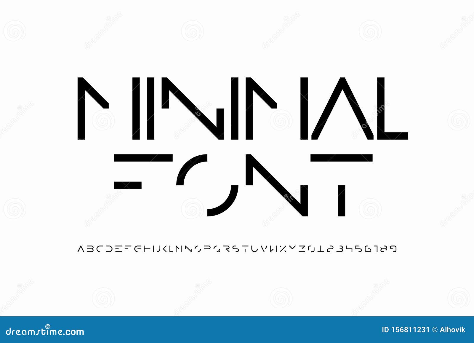 Minimal Style Font, Minimalistic Alphabet Stock Vector - Illustration ...