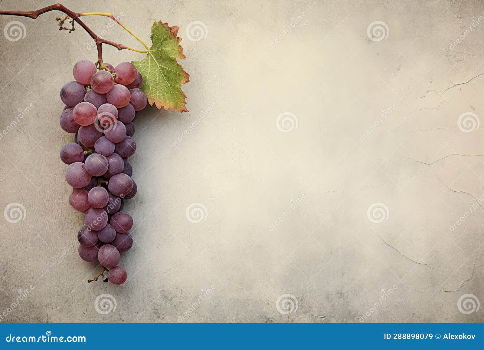 Minimal Style Grape on Rustic Background AI Generated Stock ...
