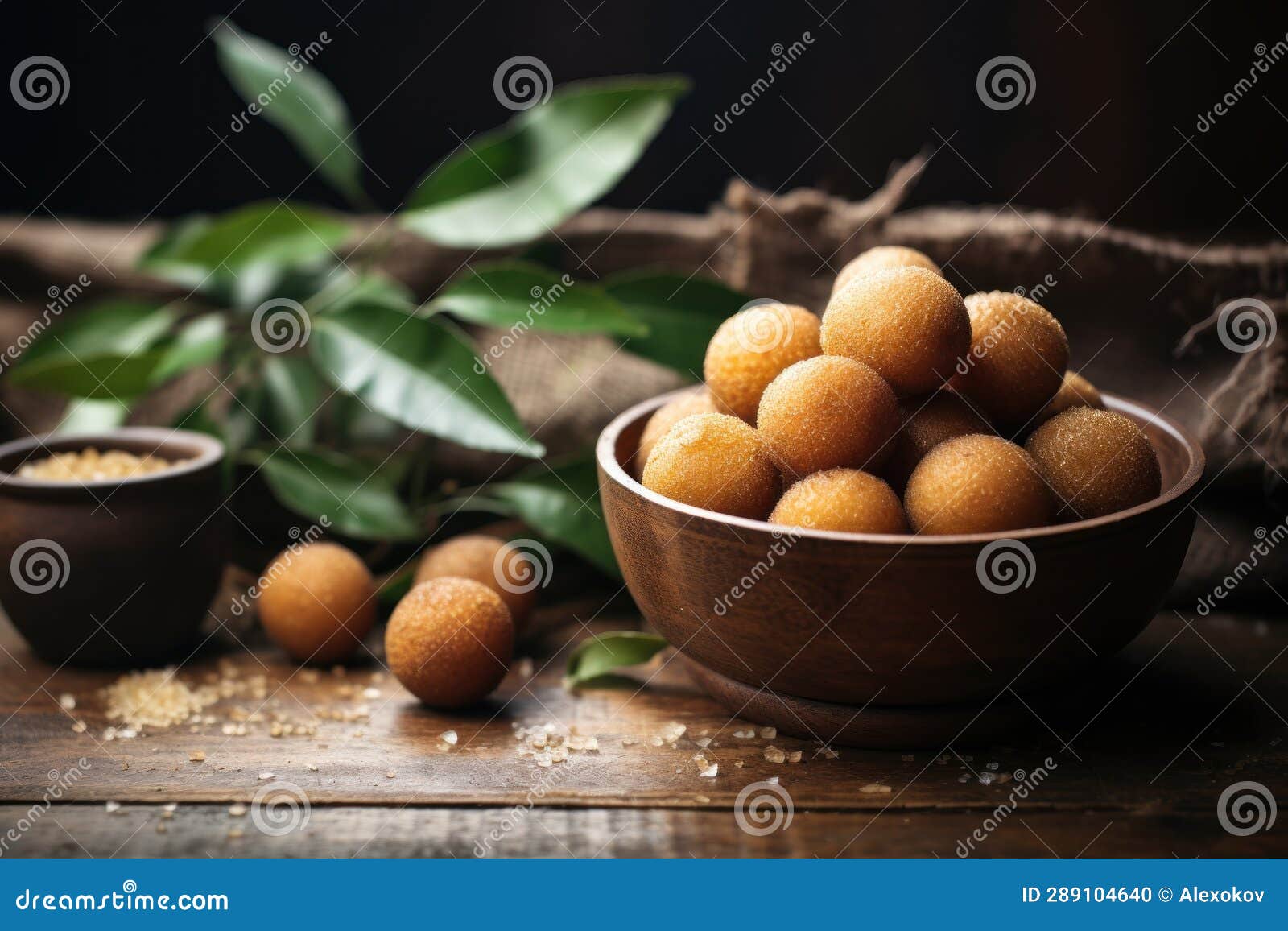 Minimal Style Longan on Rustic Wooden Background AI Generated AI ...