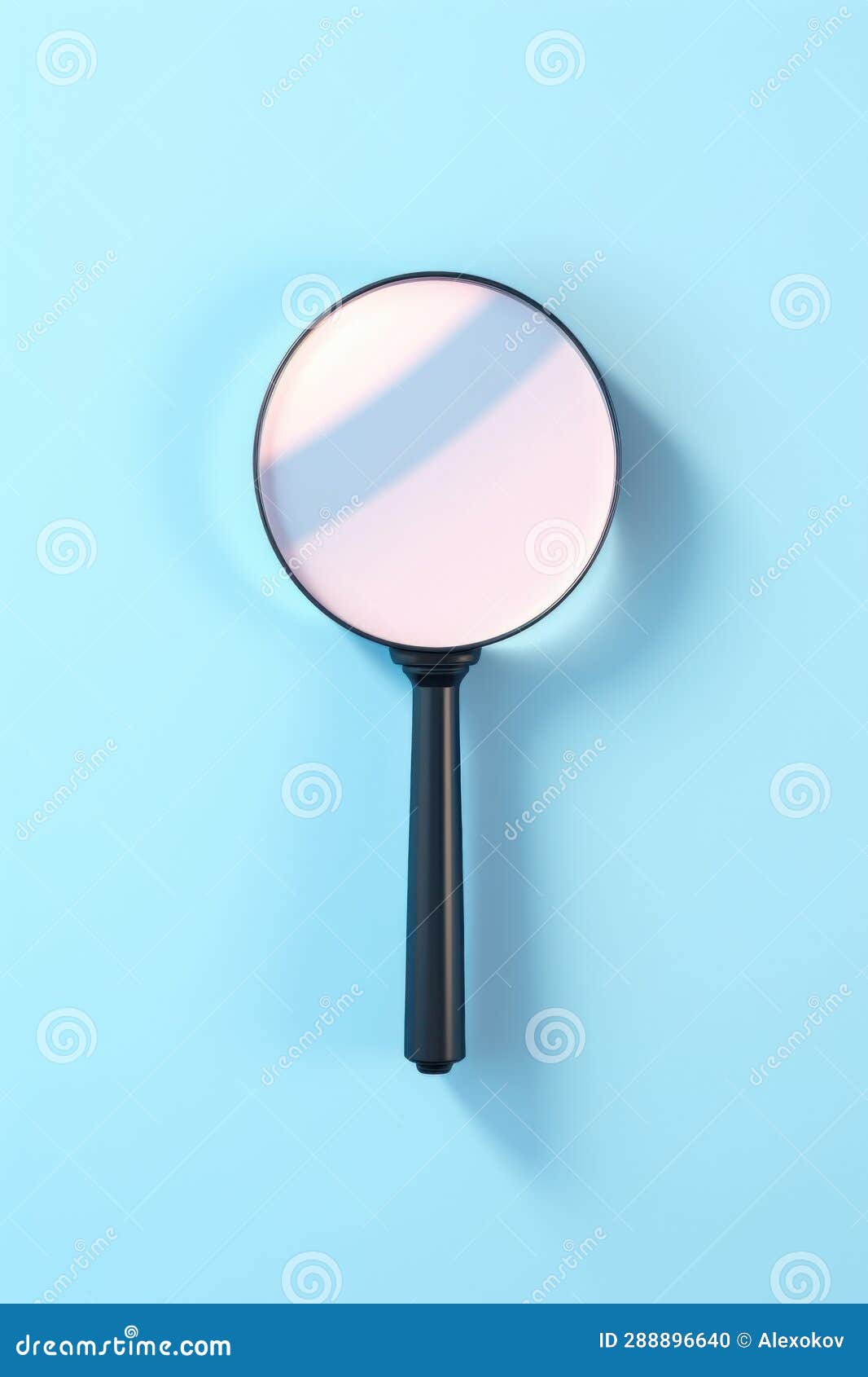 Minimal Style Magnifying Glass on Solid Light Background AI Generated ...
