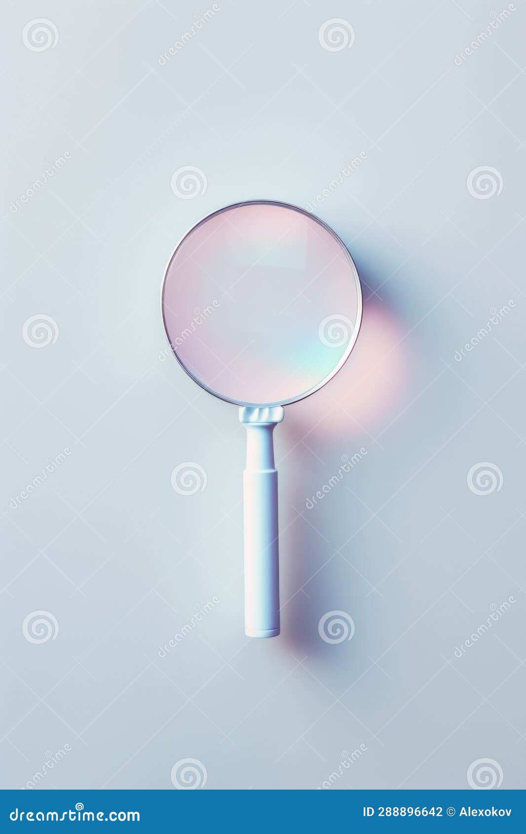 Minimal Style Magnifying Glass on Solid Light Background AI Generated ...