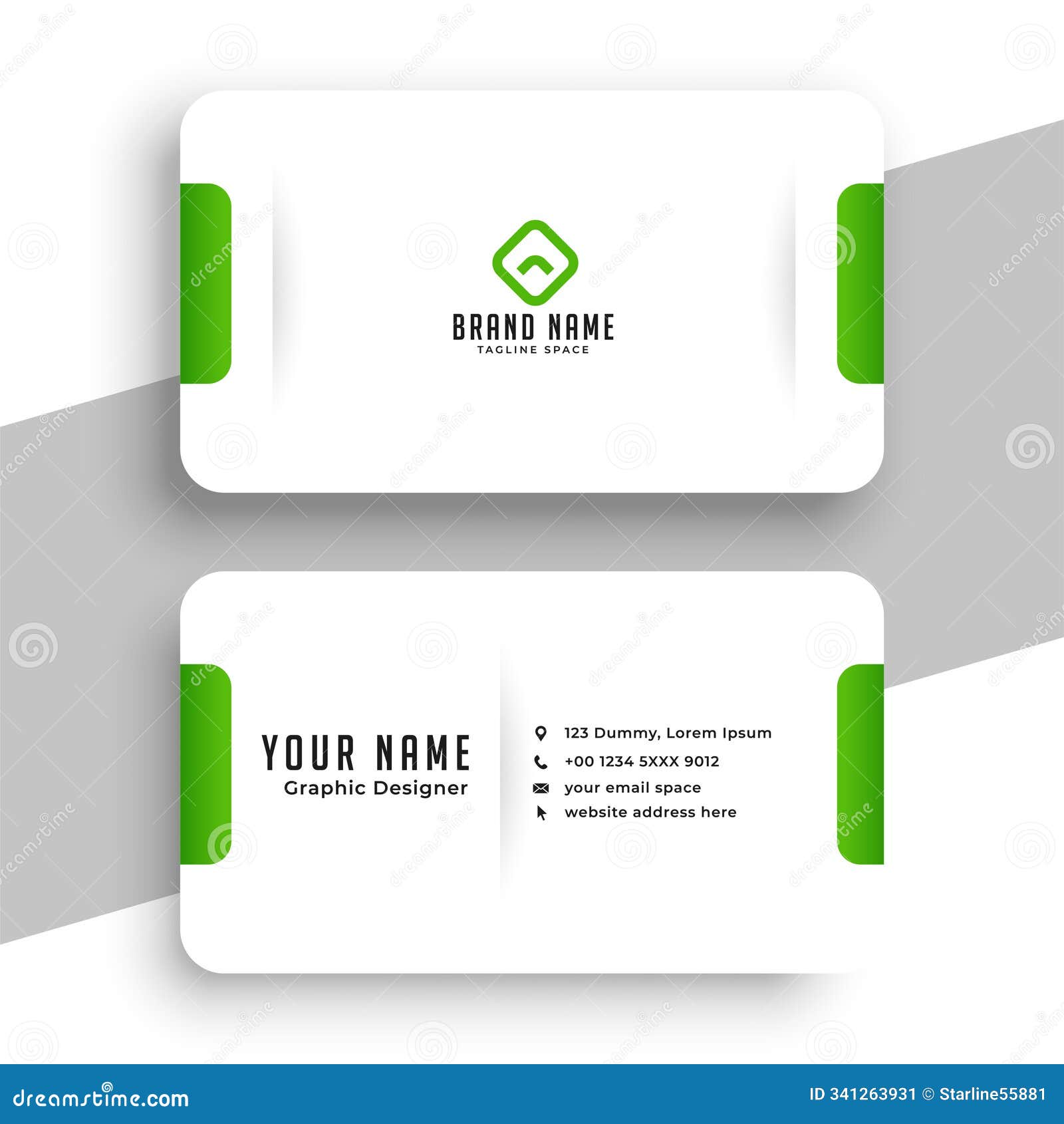 Minimal Style Professional Corporate Visiting Card Layout Design Stock ...