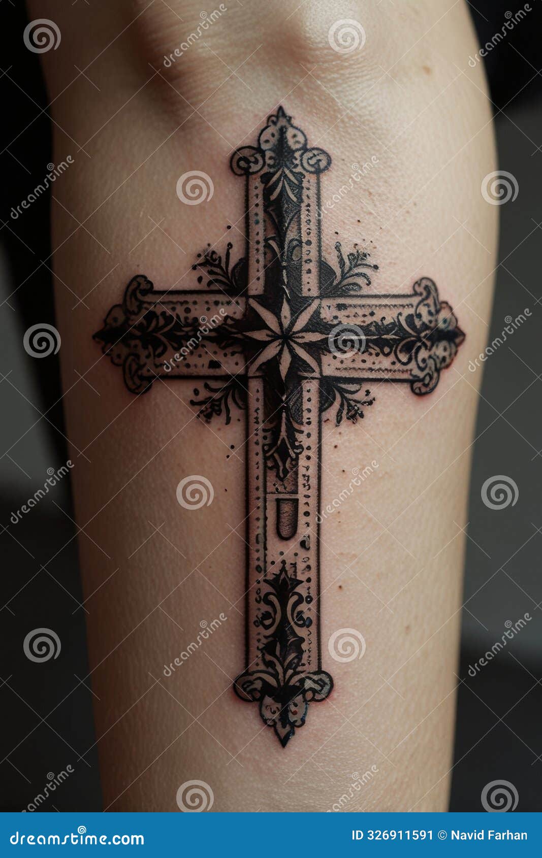 A Minimal Tattoo Idea Based on Cross Mark Stock Illustration ...