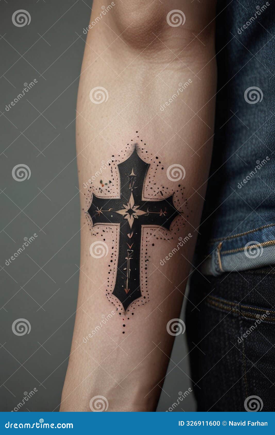 A Minimal Tattoo Idea Based on Cross Mark Stock Illustration ...
