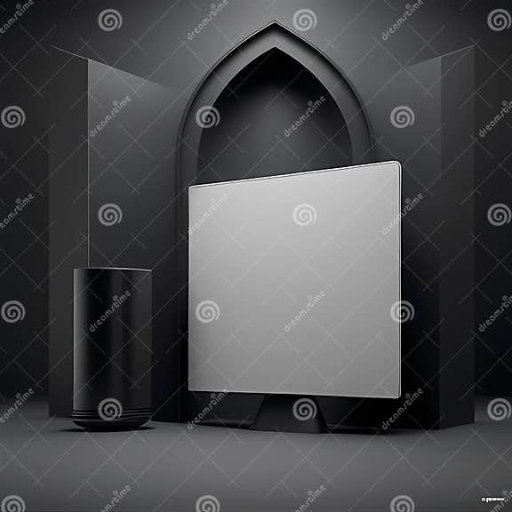 Minimal Tech Backdrop, Made with Generative AI Stock Illustration ...