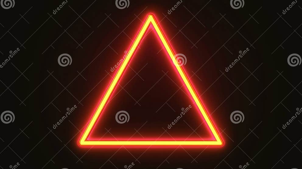 A Minimal Tech Background Featuring a Triangle Extrusion and Orange ...