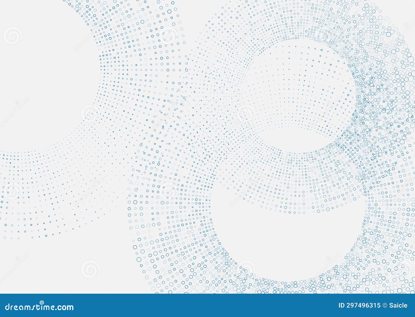 Minimal Tech Blue Halftones Dotted Circles Abstract Background Stock ...