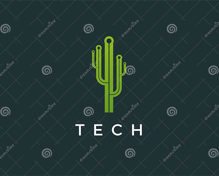 Minimal Tech Logo Template - Vector Illustration Stock Vector ...