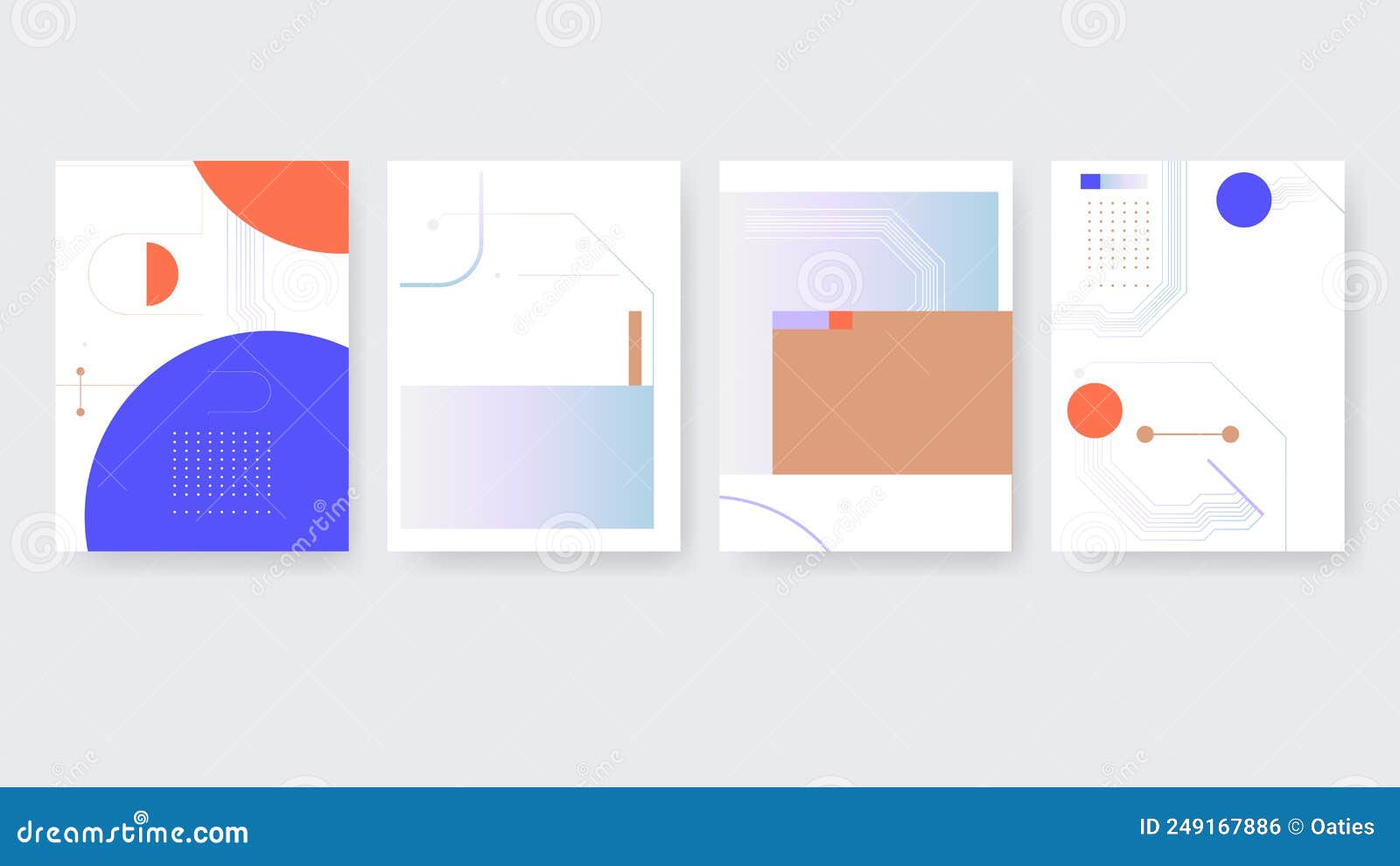 Minimal Tech Background With Blue And Grey Drops Cartoon Vector ...