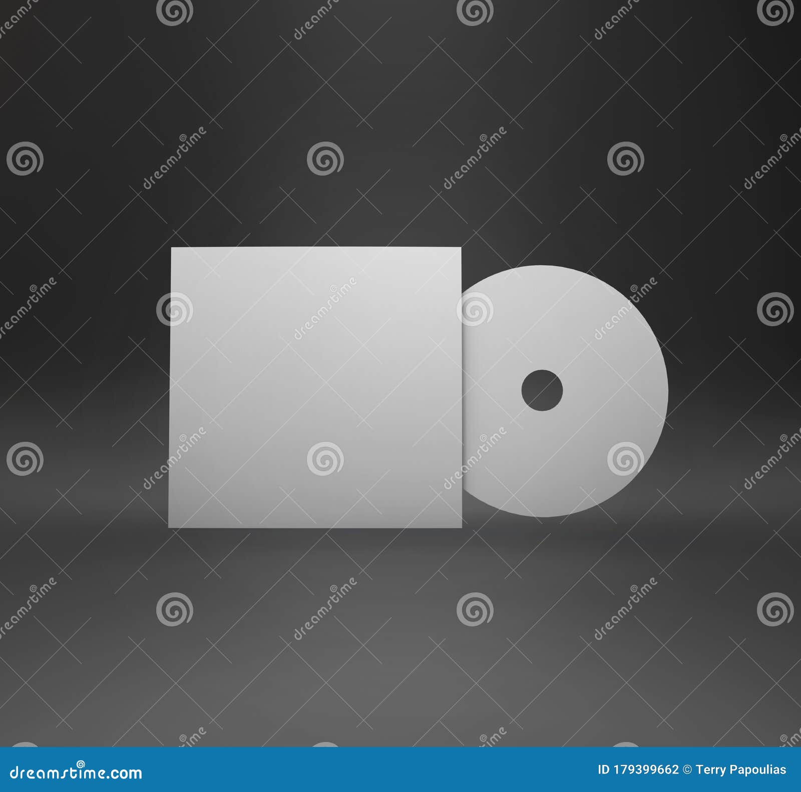 CD Album Mock Up in a Gradient Backdrop. Stock Illustration ...