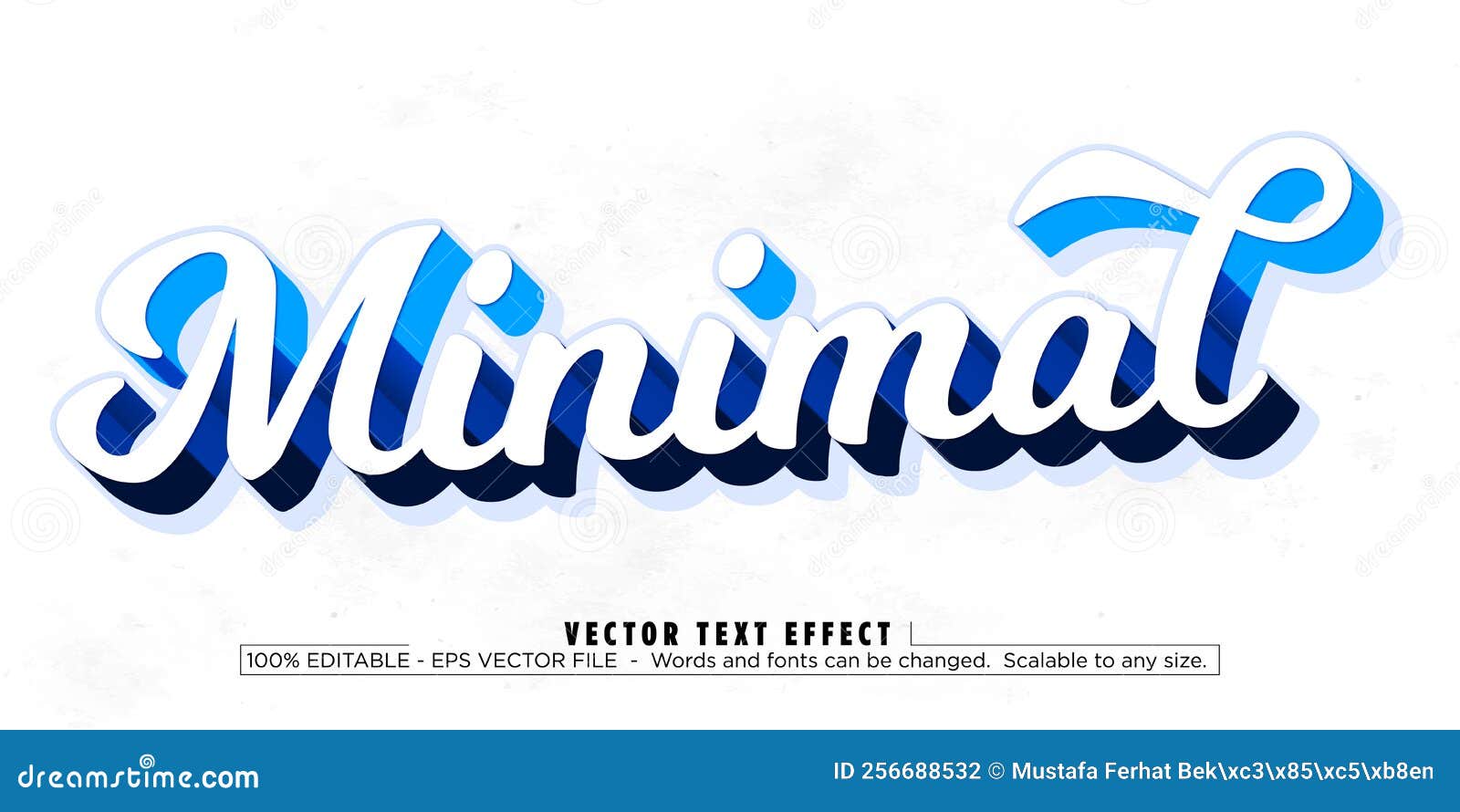 Minimal Text Effect, Editable Simple Text Style Stock Vector ...