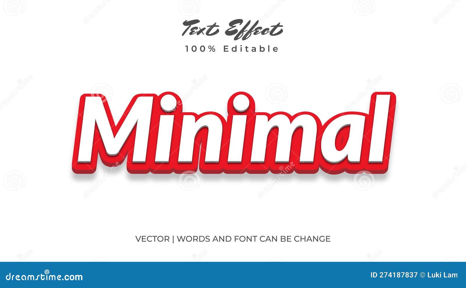 Minimal Text Effect. Letter Vector Files Can Be Changed and Editable ...