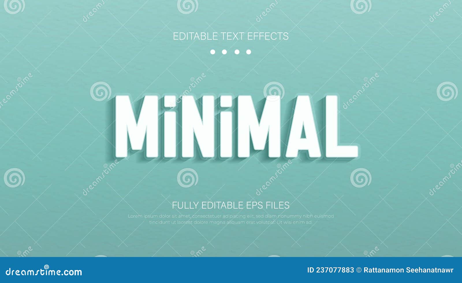 Minimal Text Vector Effect. Simple Cute Pastel Gradient Background ...