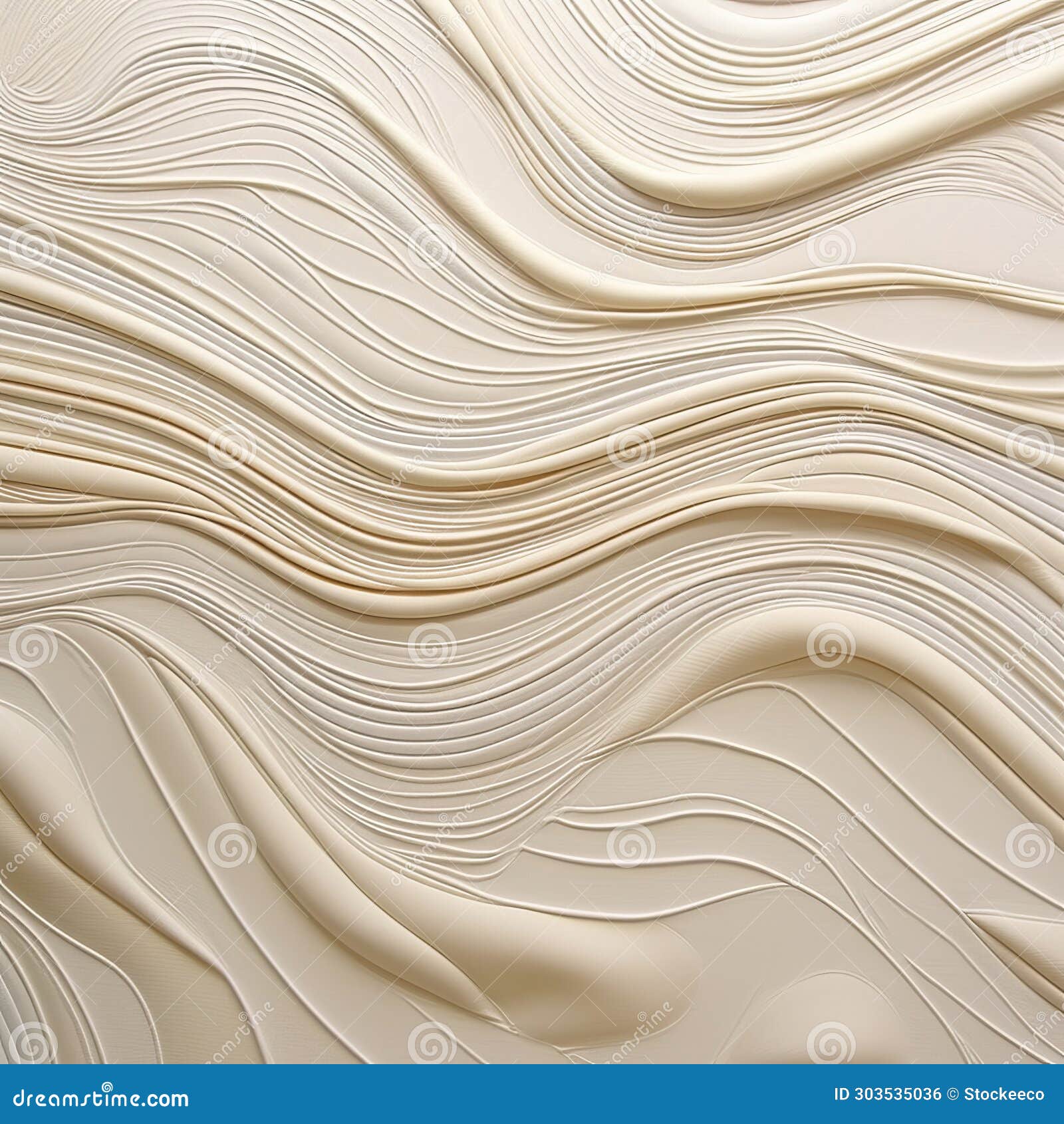 Minimal Textile Art with Wavy Cream Pattern Stock Illustration ...