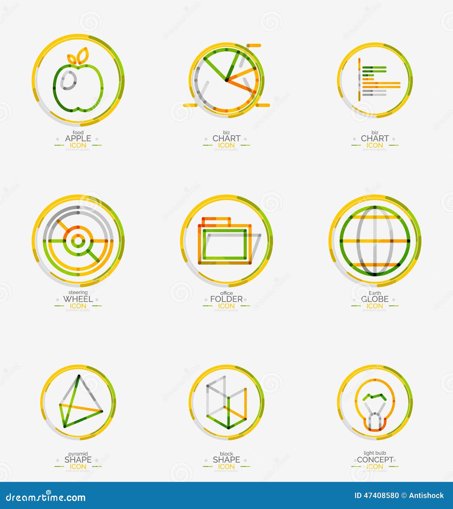Minimal Thin Line Design Web Icon Set Stock Vector - Illustration of ...