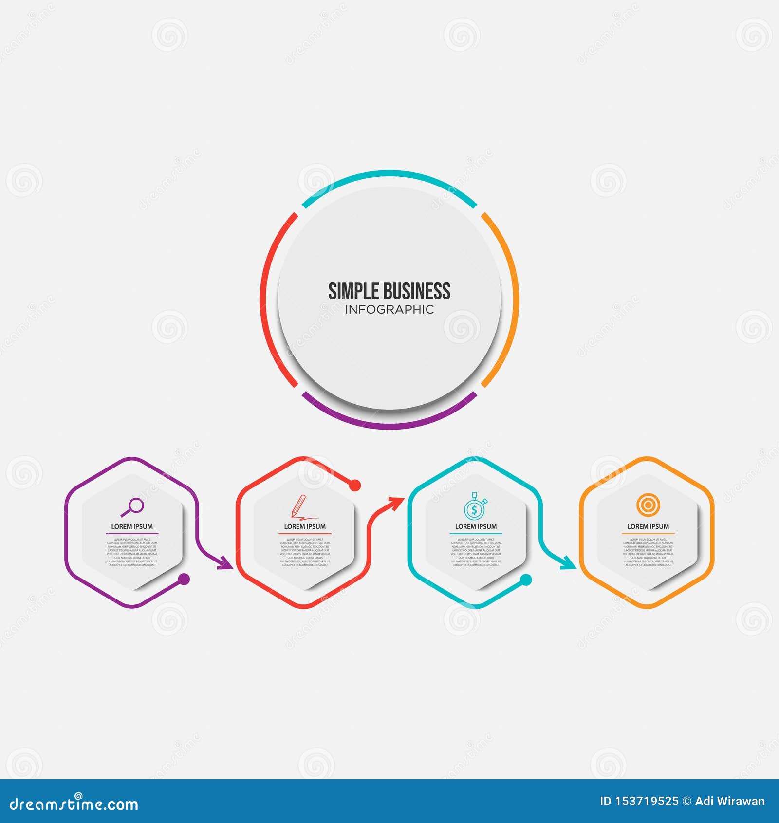 Minimal Timeline Infographic Template 4 Options Or Steps Cartoon Vector ...