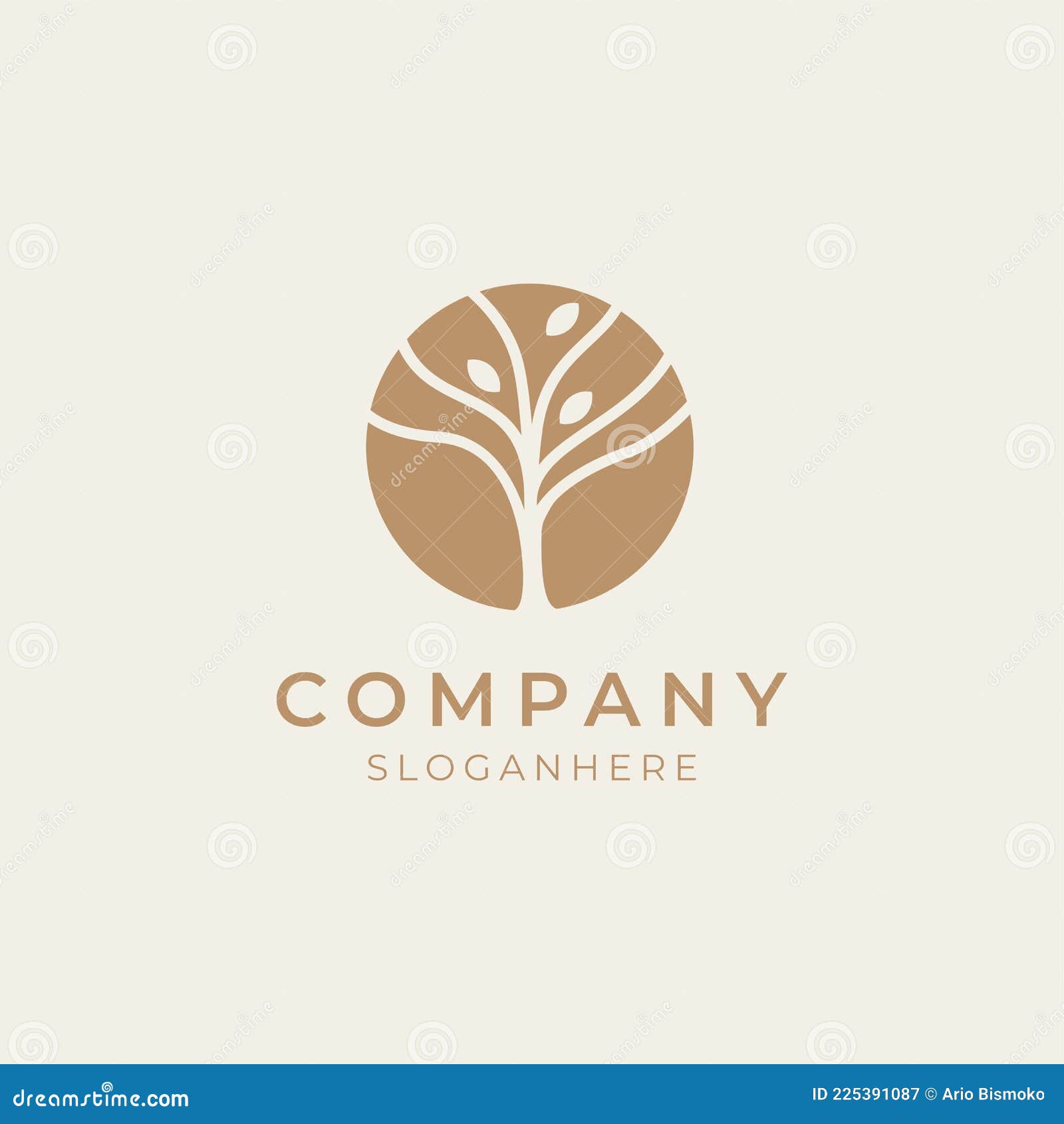 Minimal Tree Logo Design with Moden Style Stock Vector - Illustration ...