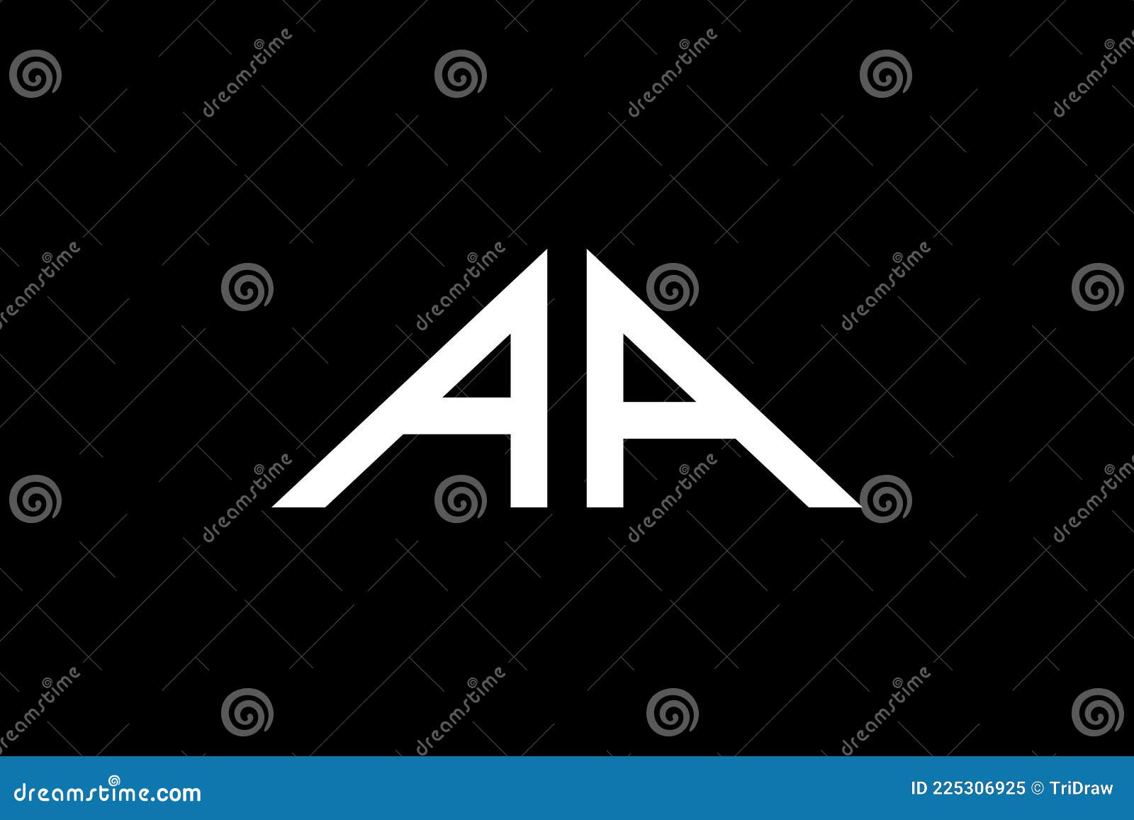 Minimal Triangle Initial Letters AA Logo Ilustración del Vector ...