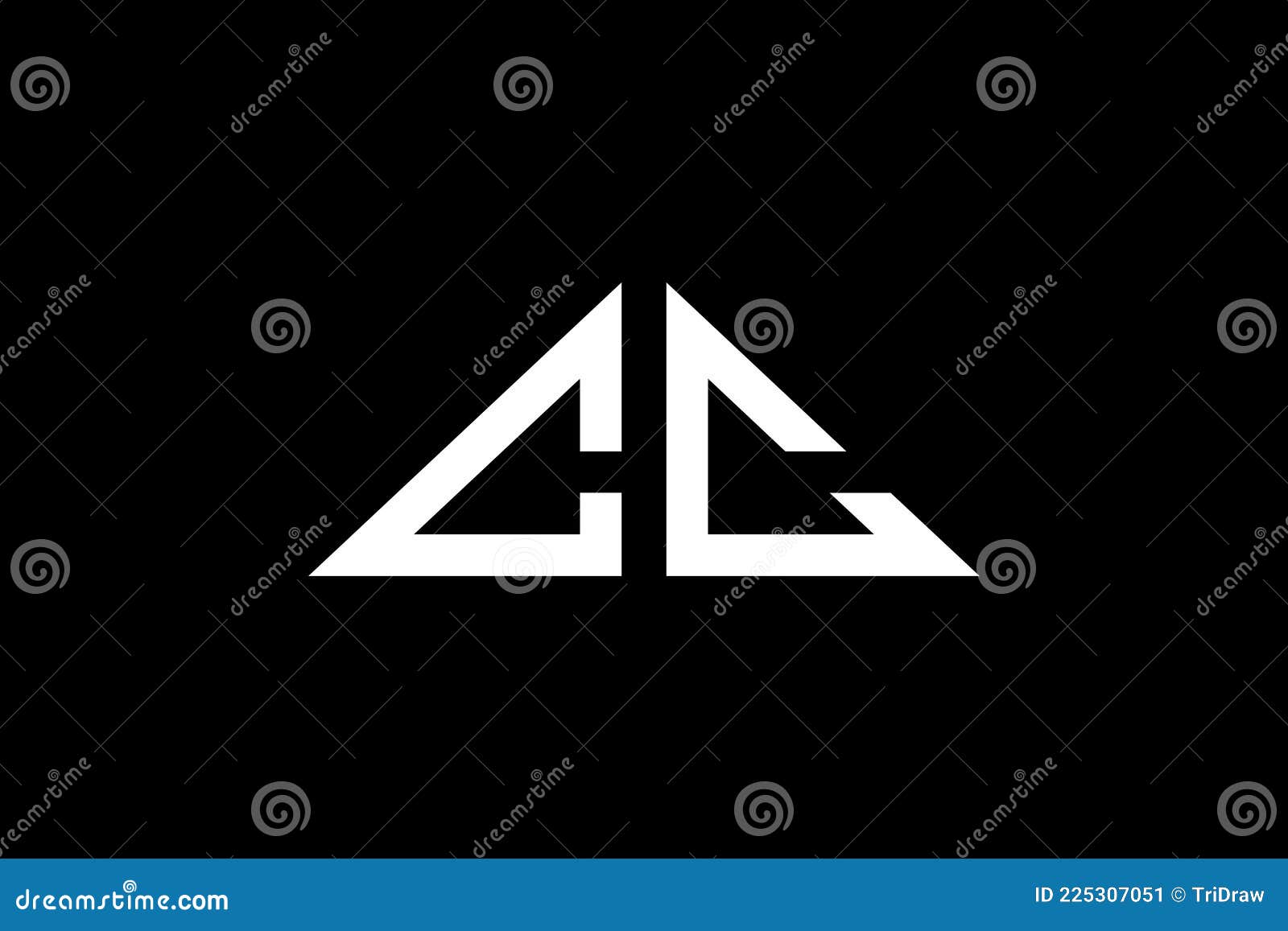 Minimal Triangle Initial Letters CC Logo Stock Vector - Illustration of ...