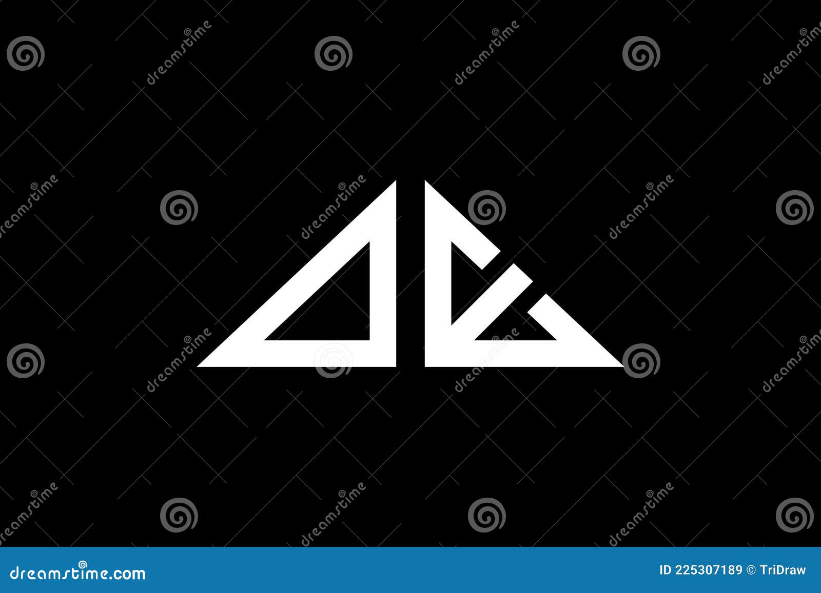 Minimal Triangle Initial Letters DW Logo Stock Vector - Illustration of ...
