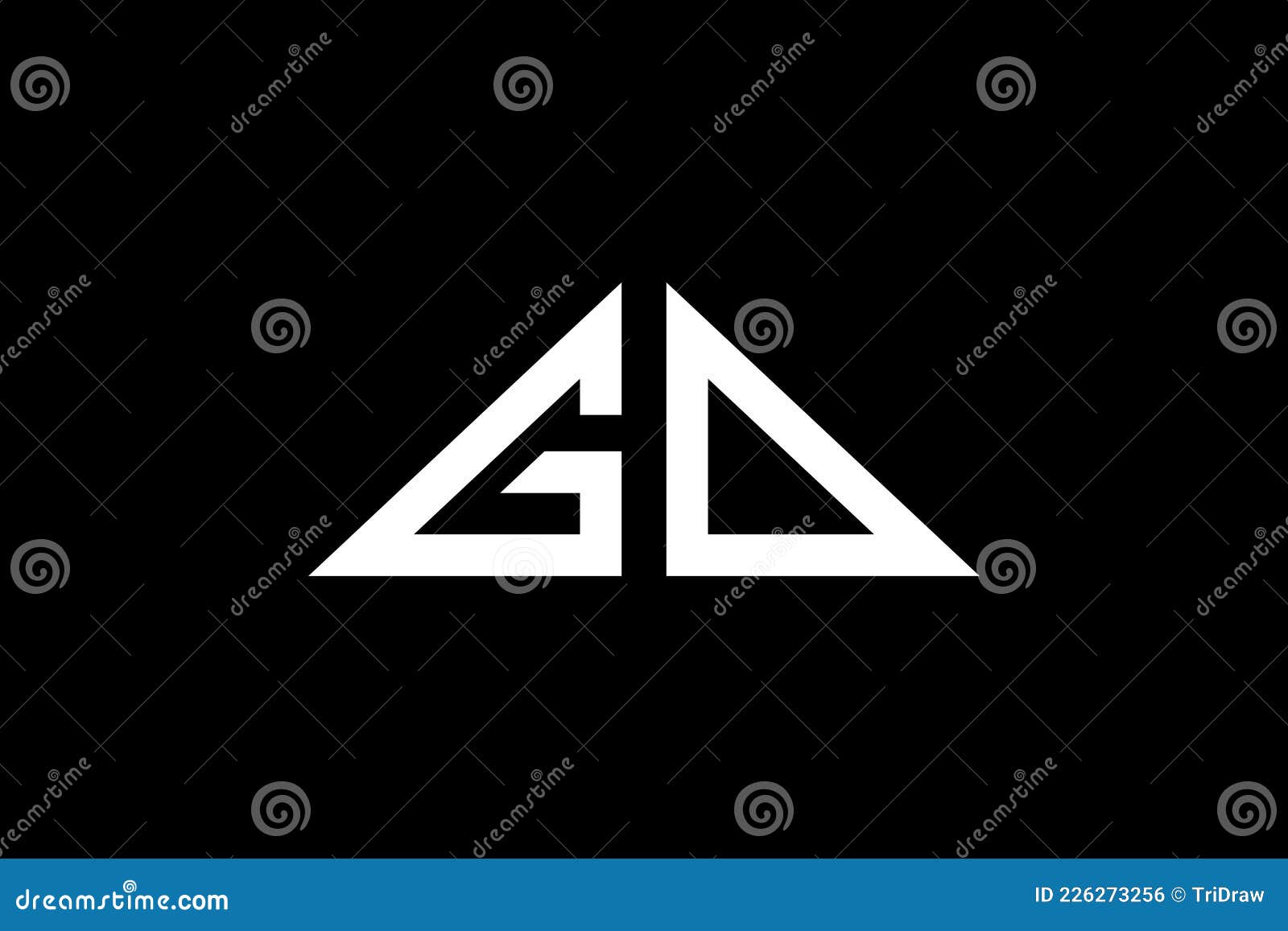 Minimal Triangle Initial Letters GD Logo Stock Vector - Illustration of ...
