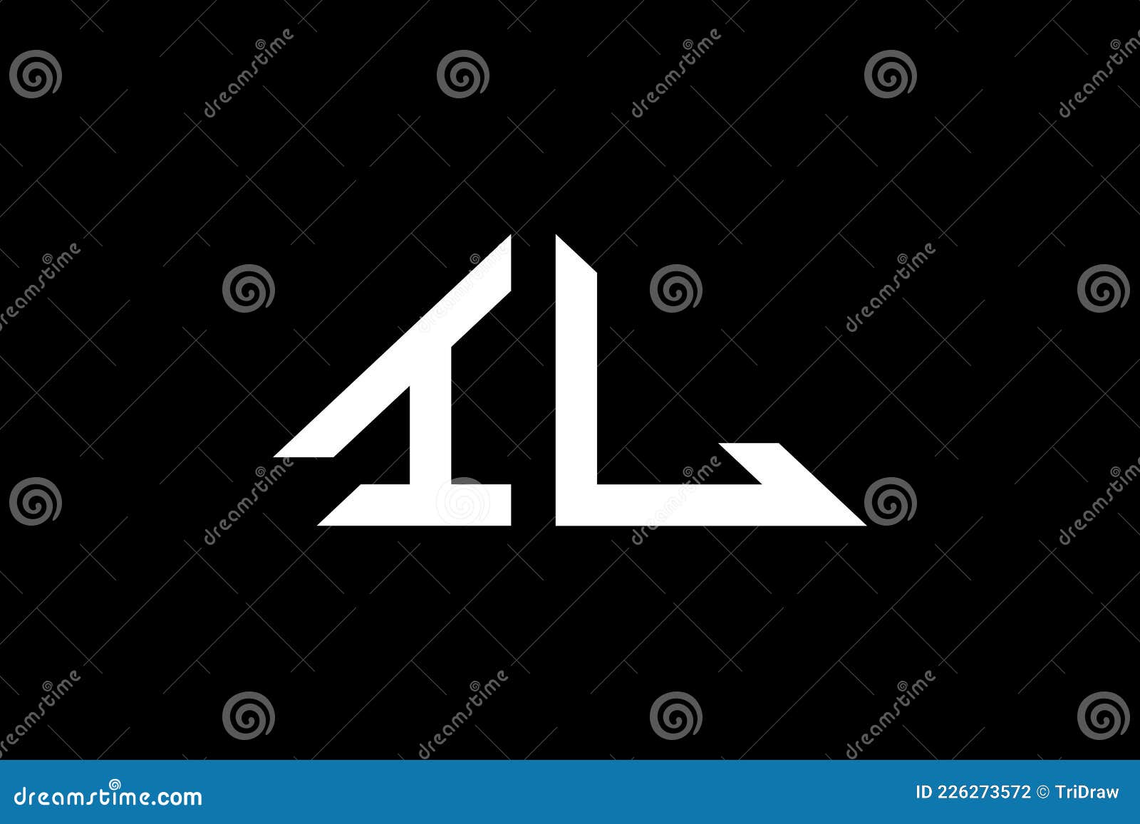 Minimal Triangle Initial Letters IL Logo Stock Vector - Illustration of ...
