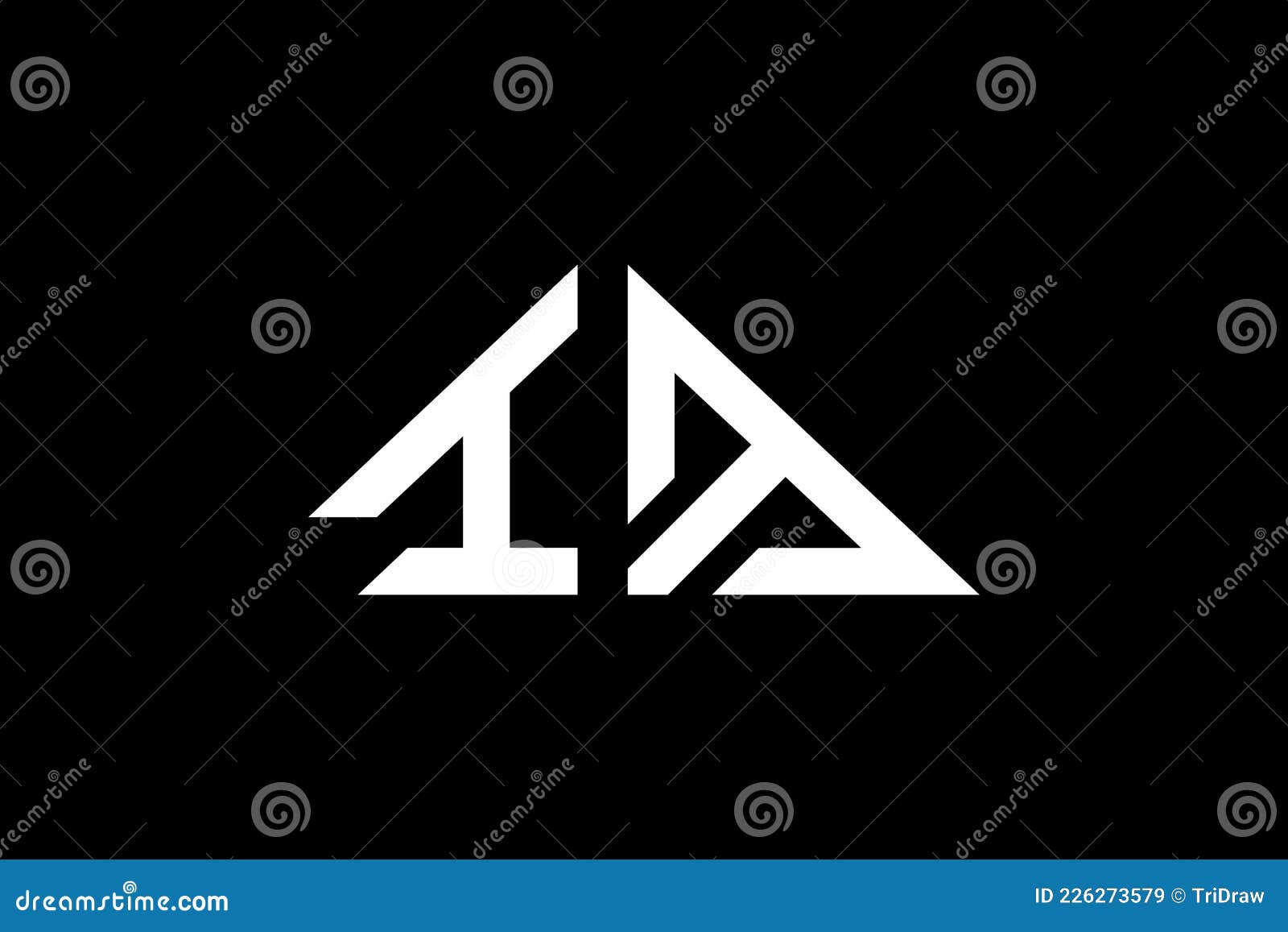 Minimal Triangle Initial Letters IM Logo Stock Vector - Illustration of ...
