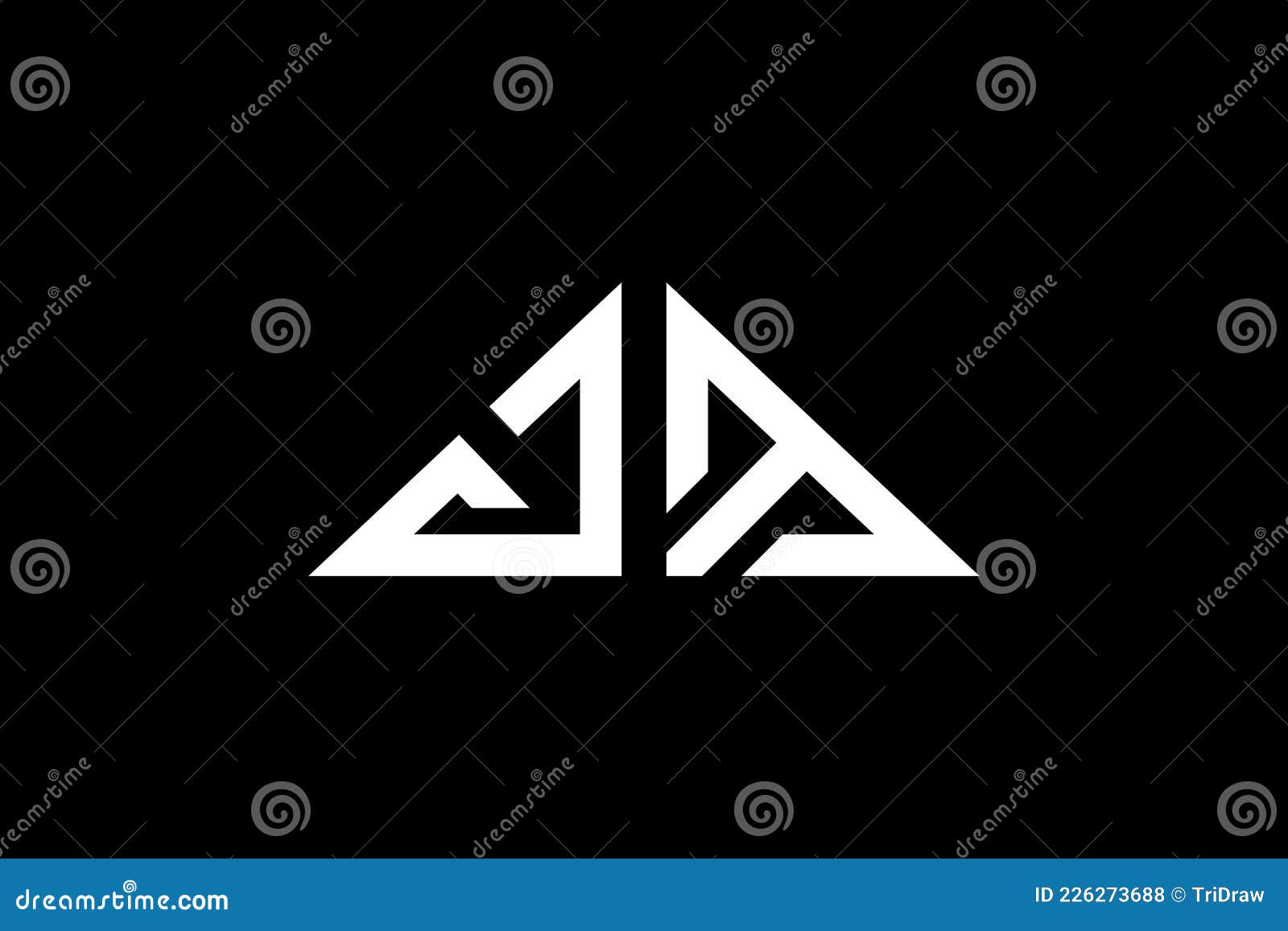 Minimal Triangle Initial Letters JM Logo Stock Vector - Illustration of ...
