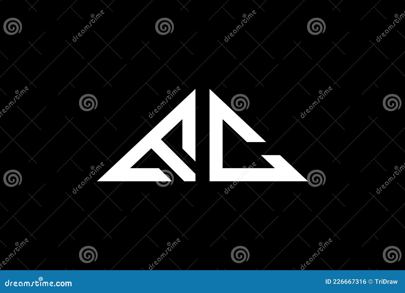 Minimal Triangle Initial Letters MC Logo Stock Vector - Illustration of ...