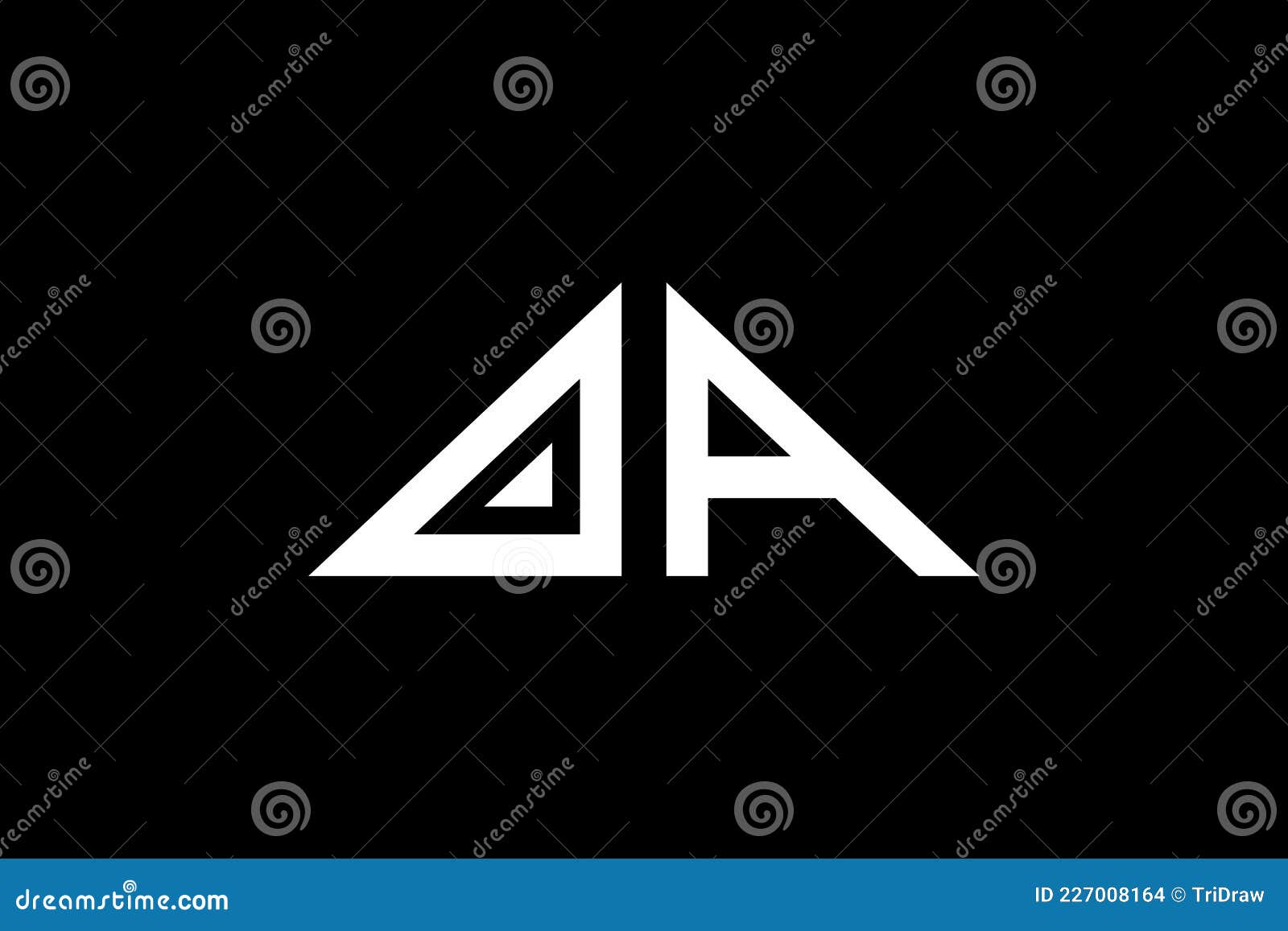 Minimal Triangle Initial Letters OA Logo Stock Vector - Illustration of ...