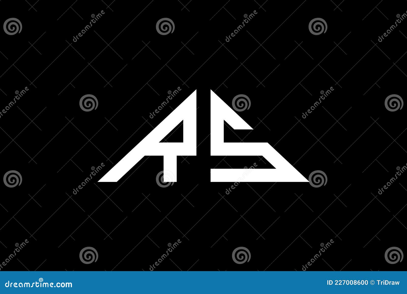 Minimal Triangle Initial Letters RS Logo Stock Vector - Illustration of ...
