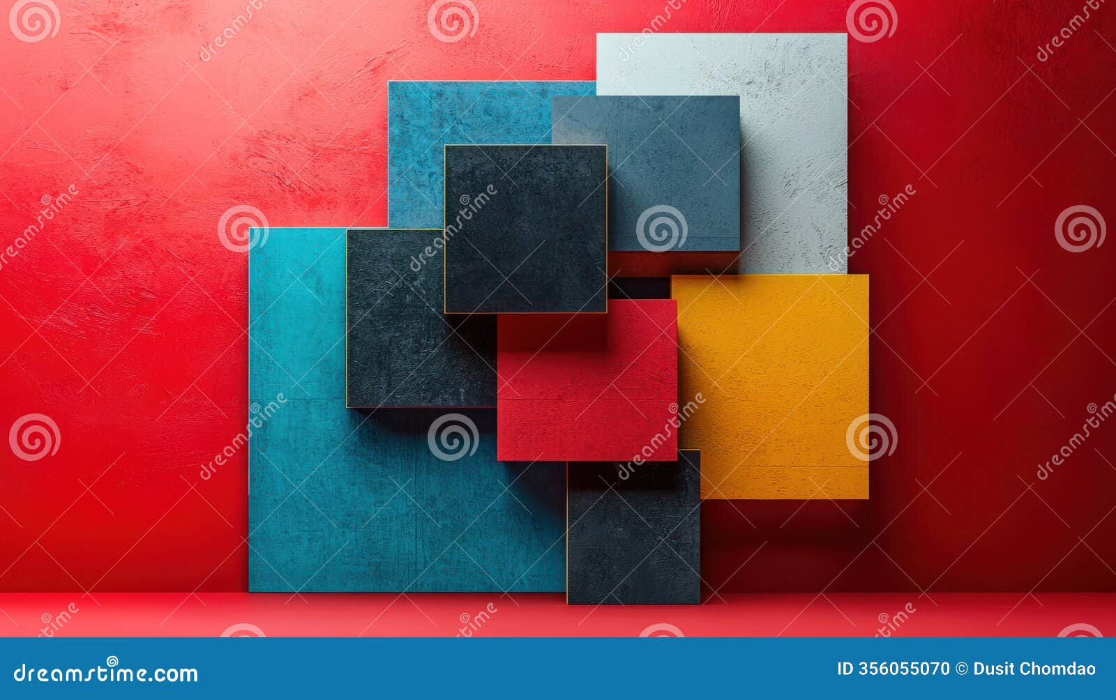 Minimal Typography and Abstract Color Blocks Create Striking Visual ...