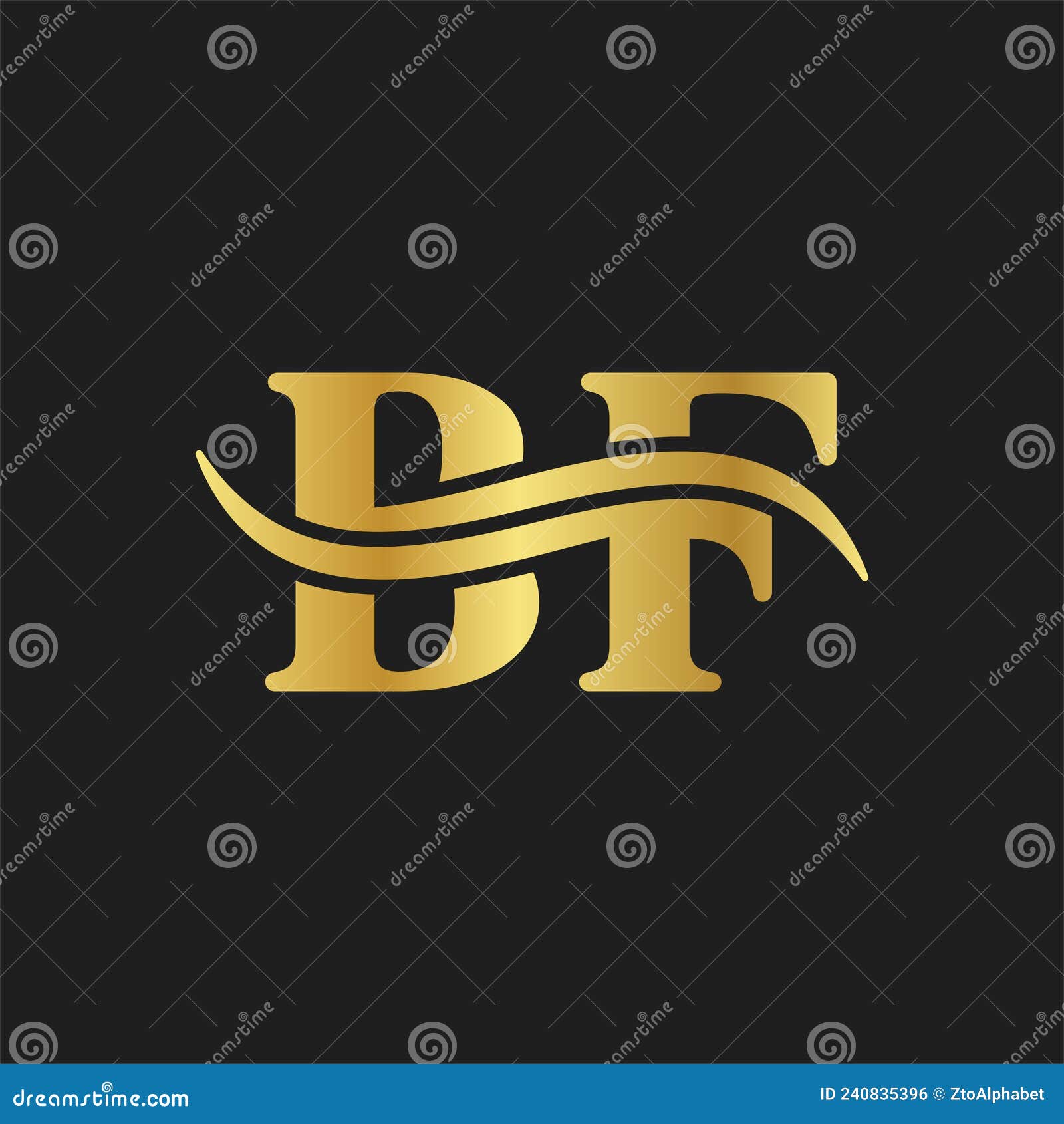 Elegance Logo BF Monogram Letter Luxury Design Stock Vector ...