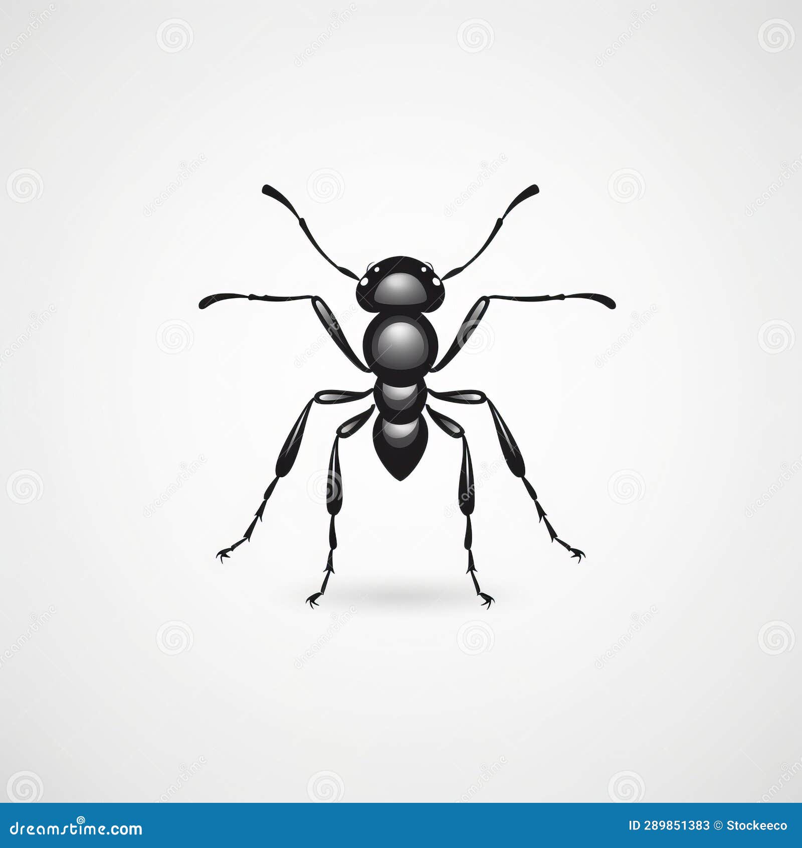 Minimal Vector Ant Icon On White Background Royalty-Free Stock ...