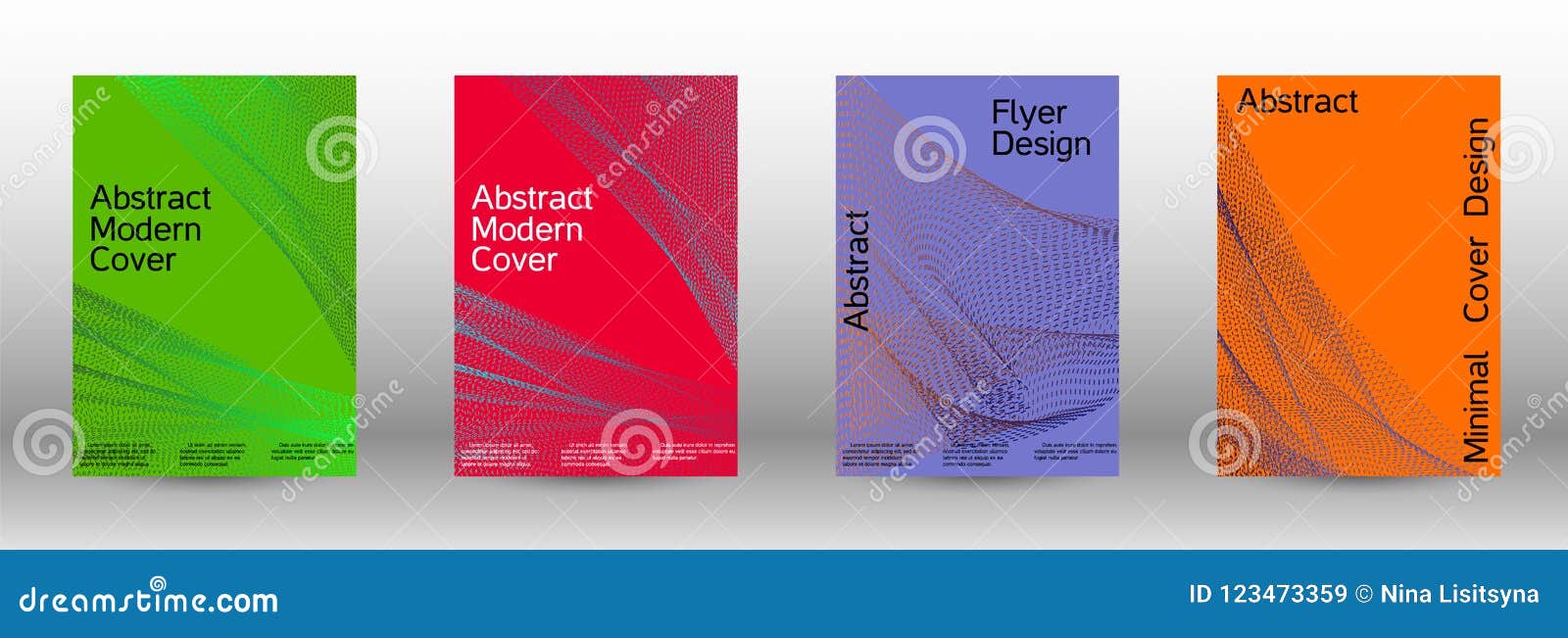 Minimal Vector Covers Design. Stock Vector - Illustration of ...