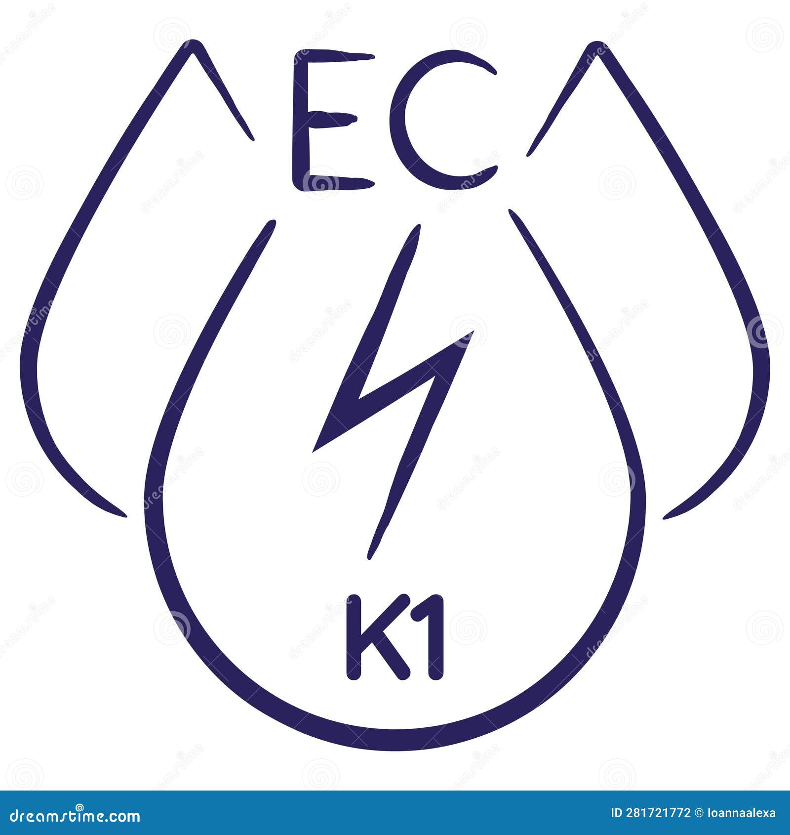 Minimal Vector Icon of the Electrical Conductivity EC, Calibration K1 ...