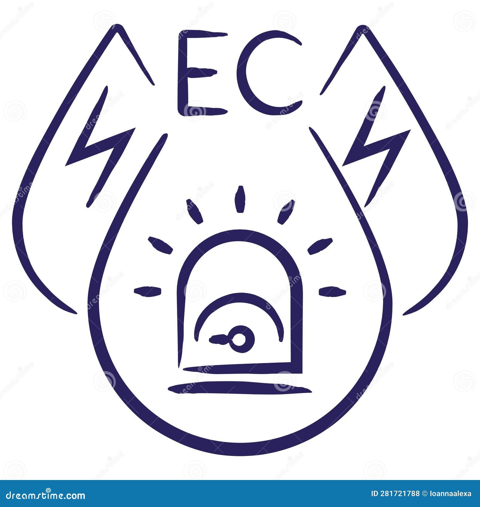 Electrical Conductivity EC K10 Calibration Icon For Measuring Water ...