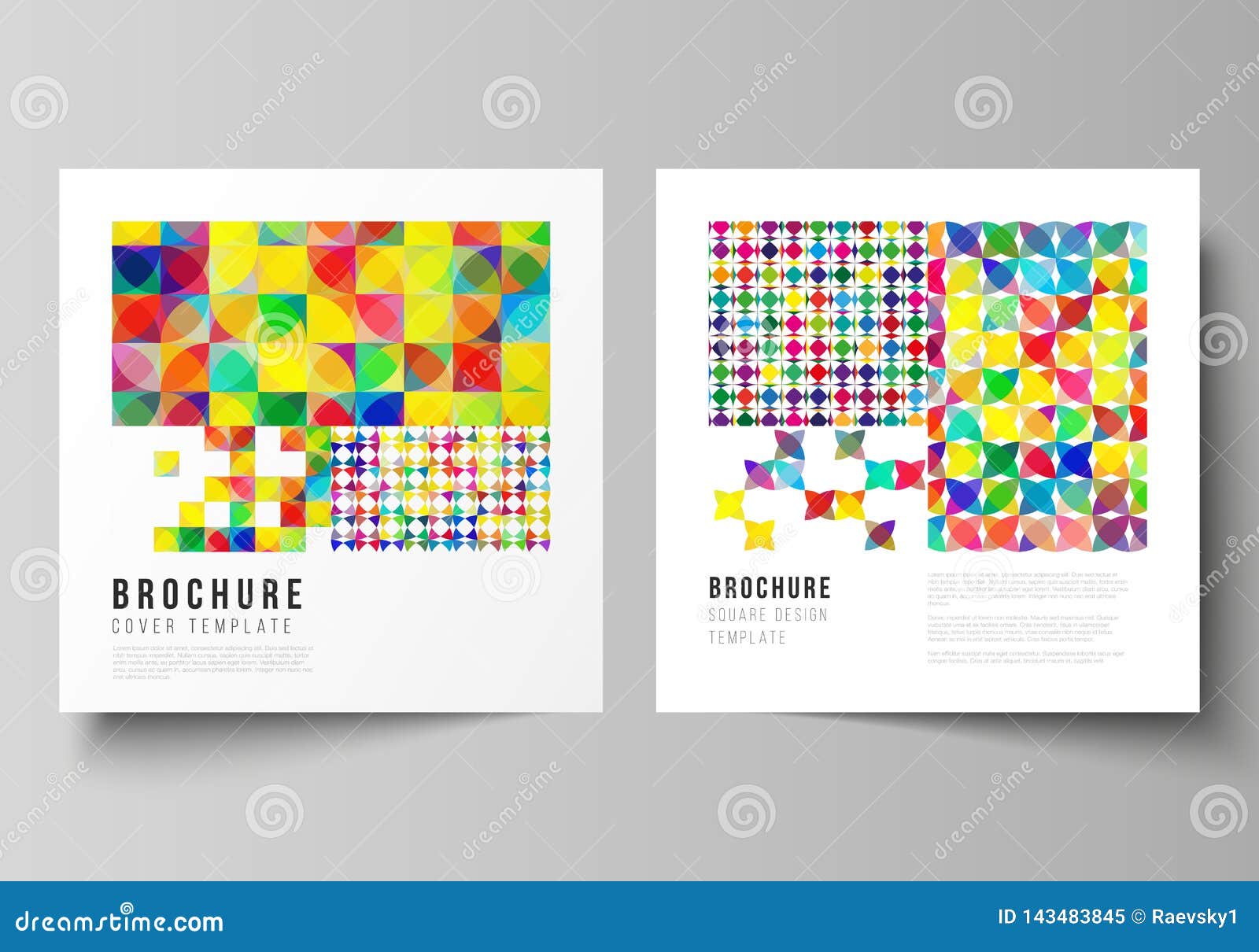 The Minimal Vector Layout of Two Square Format Covers Design Templates ...