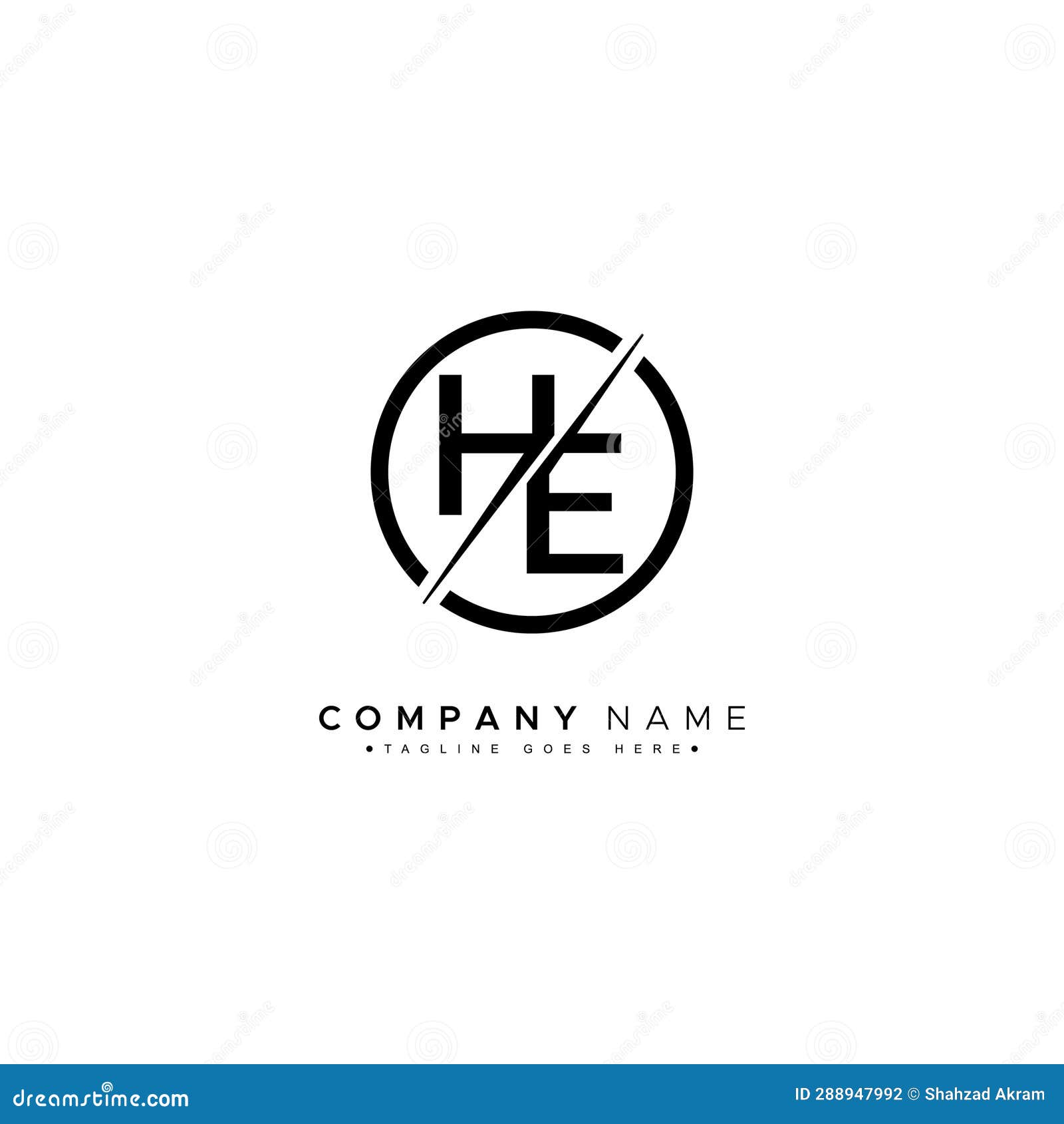 He Minimal Vector Logo - Simple Business Logo for Monogram H and E ...