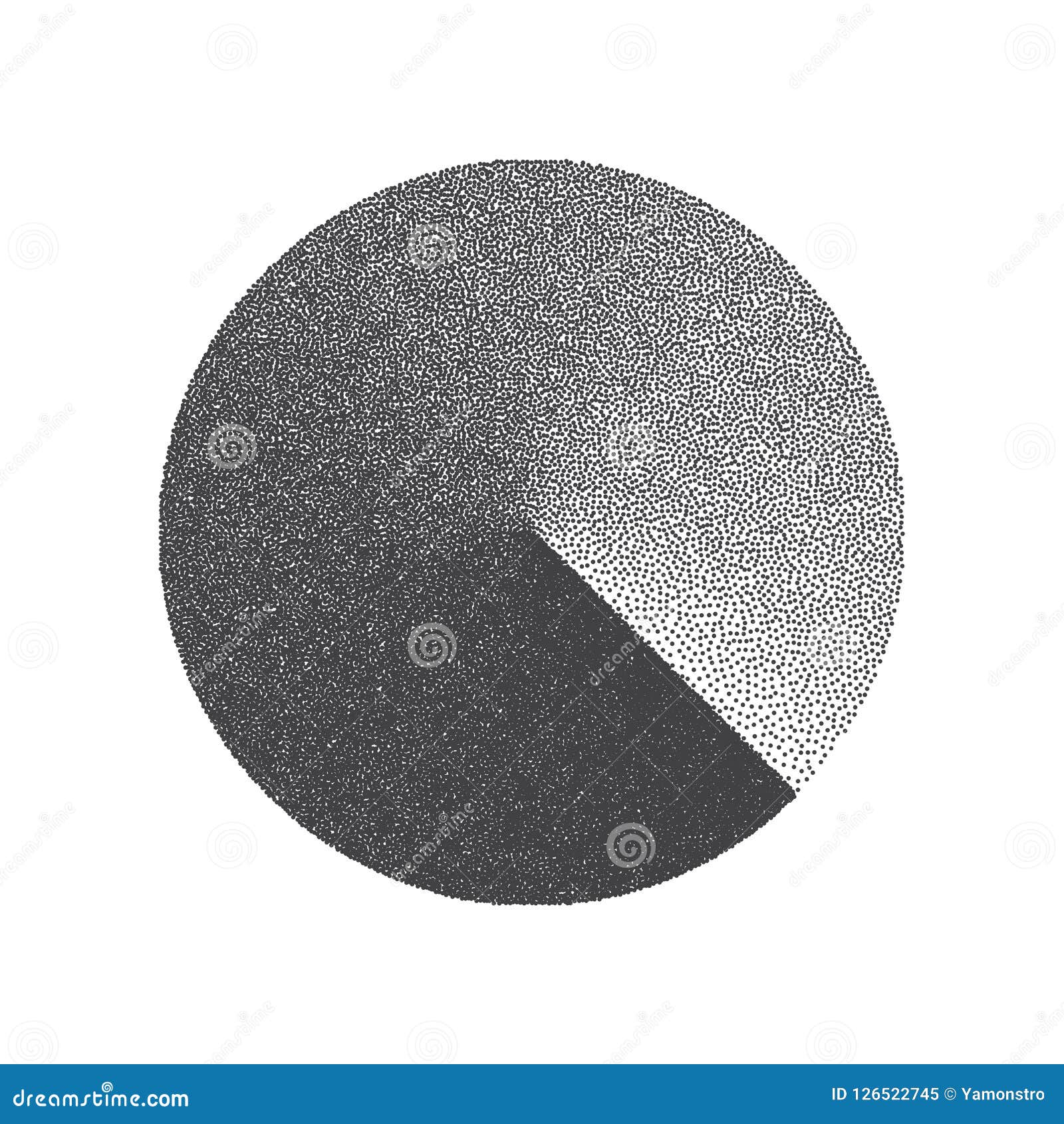 Minimal Vector Stippled Circle Shape Stock Vector - Illustration of ...