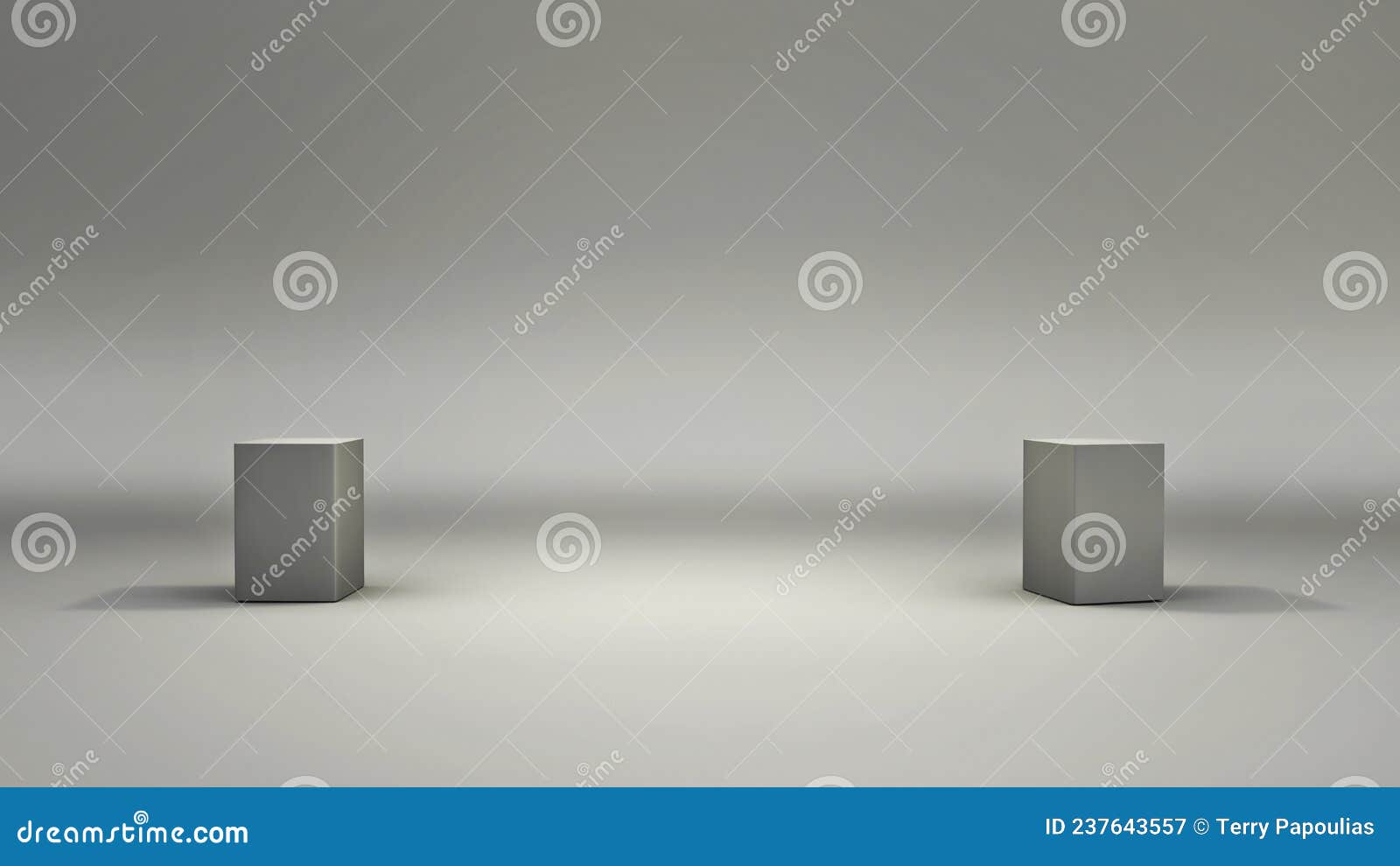 Minimal Virtual Studio Set with Two Seats. a White, Empty Broadcast ...