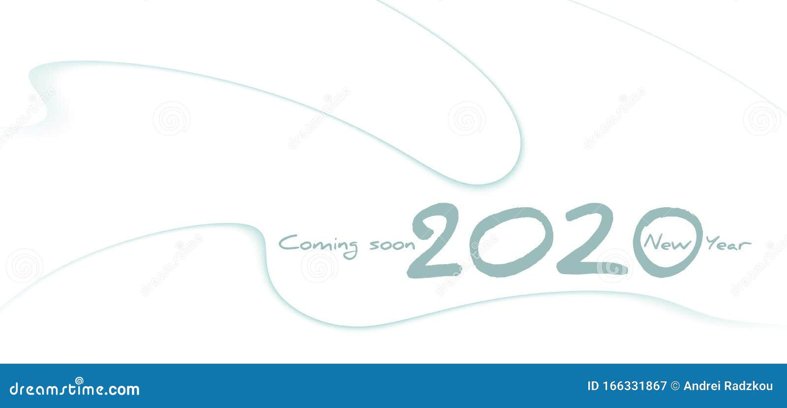 Minimal White Background with Coming Soon 2020 New Year. Simple Vector ...
