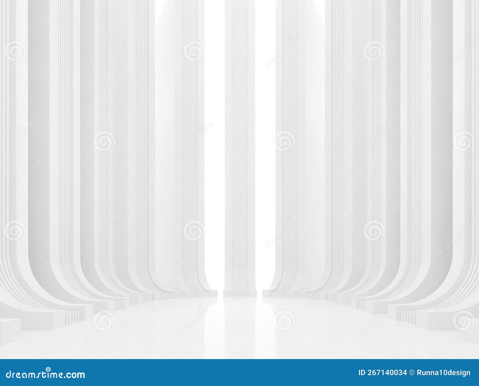 Minimal White Background Modern Luxury Space Hall Interior 3d Render ...