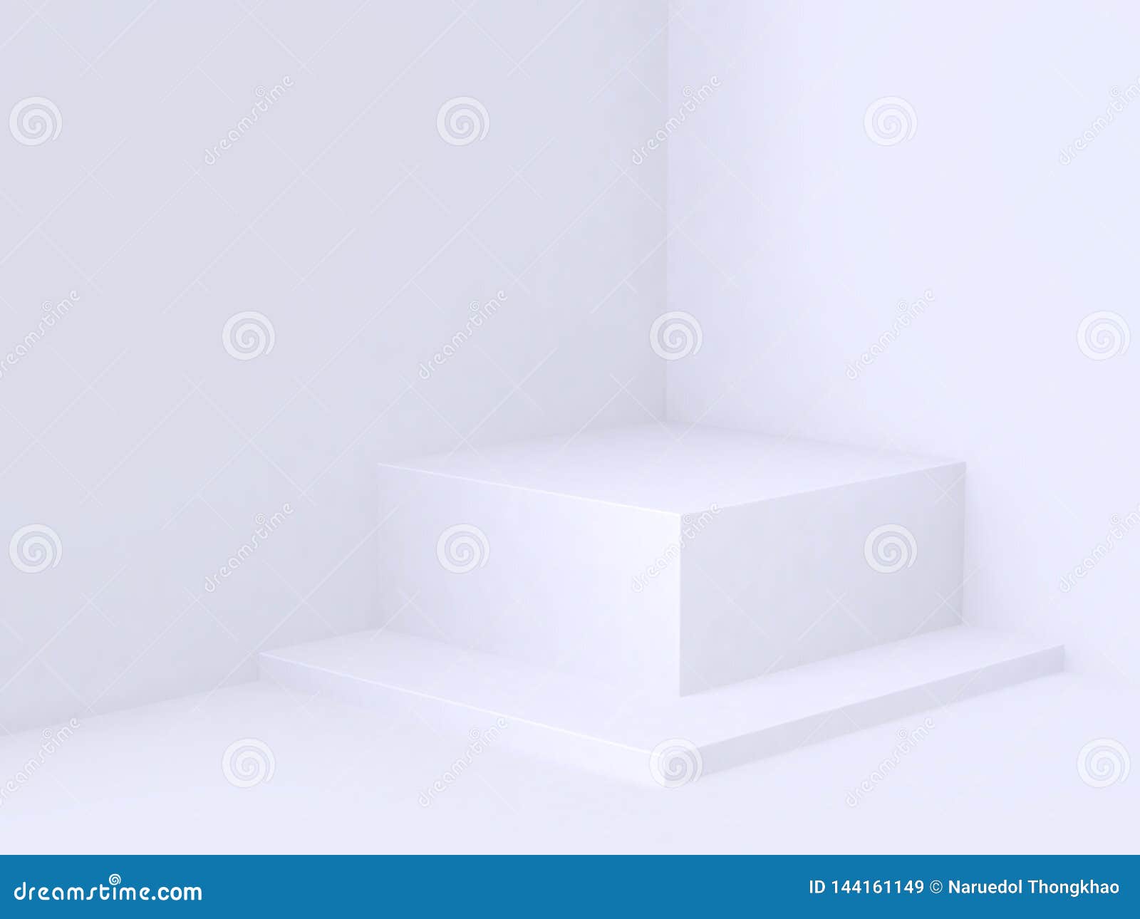 Minimal White Background Wall Corner Abstract Geometric Shape Square 3d ...