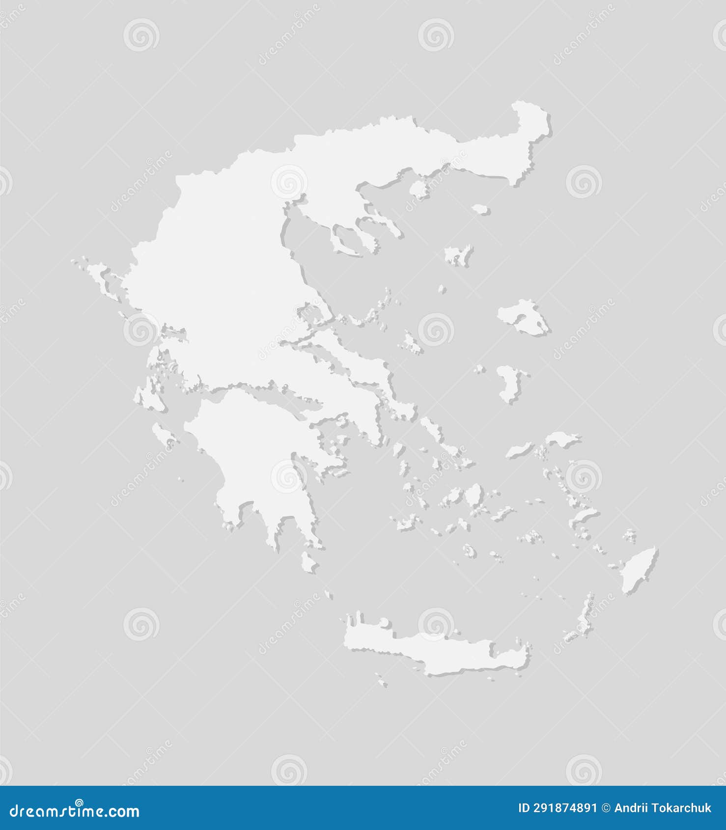 Minimal White Map Greece, Template Europe Country Stock Vector ...